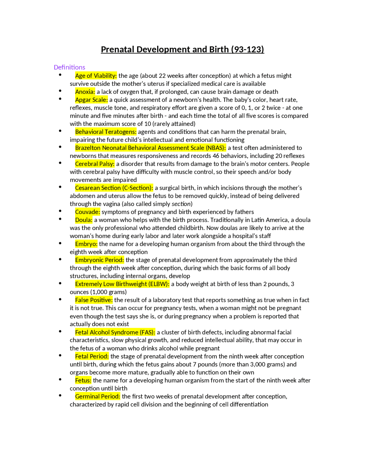 Prenatal Developmental and Birth - Developmental Psychology | PSYC 4070 ...