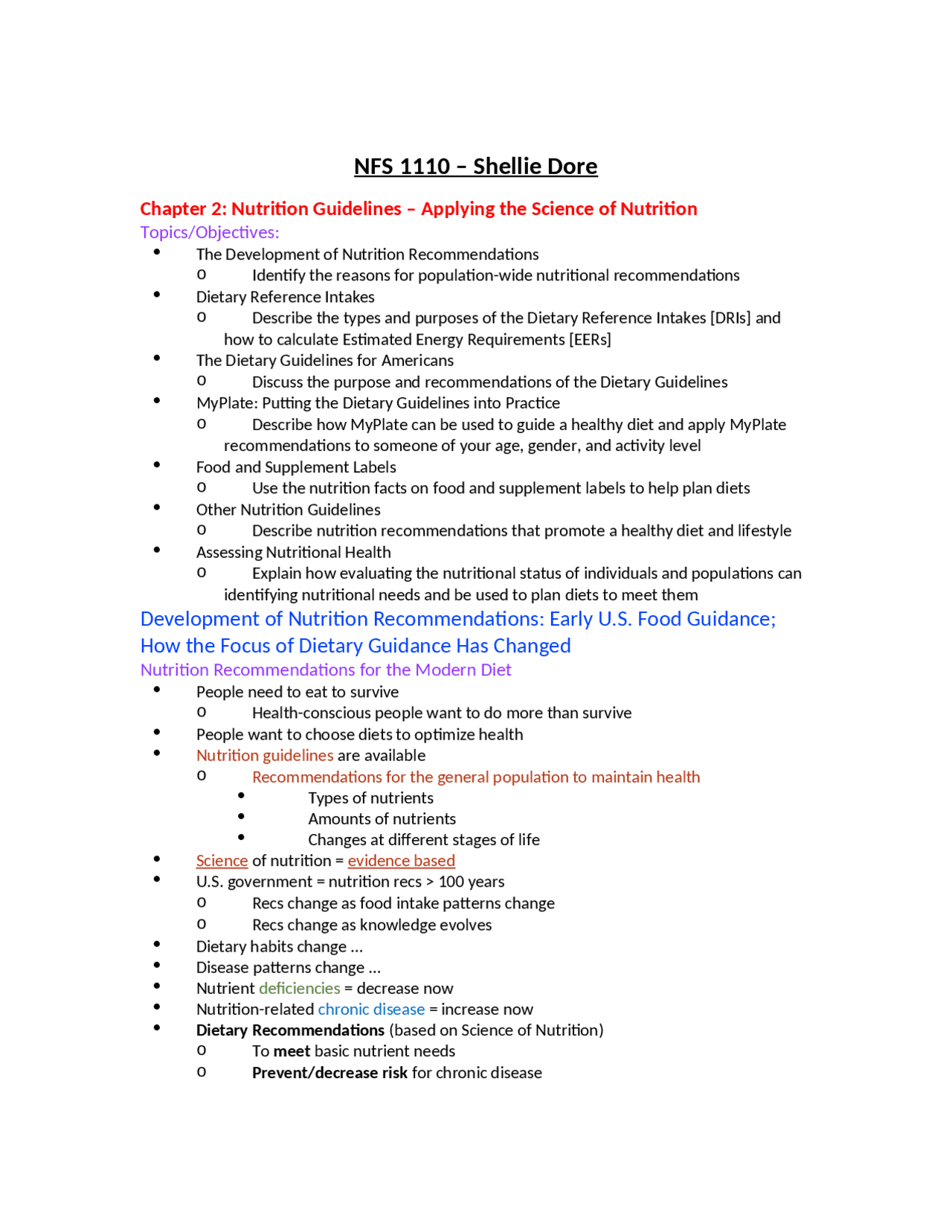Guidelines Of Nutrition Applying The Science Of Nutrition Huec 1110