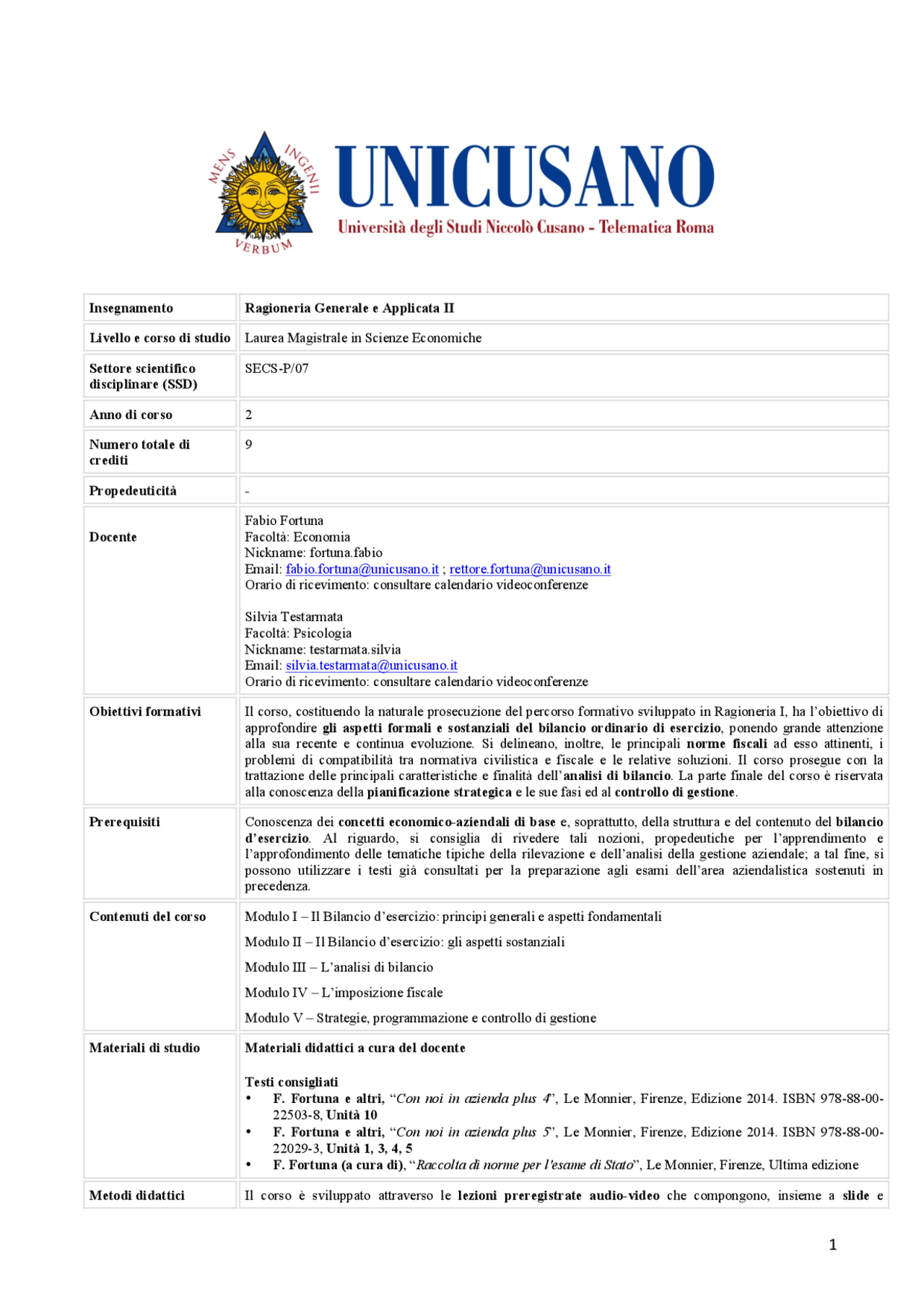 Scheda Ragioneria Generale E Applicata Ii Prove Desame Di Ragioneria