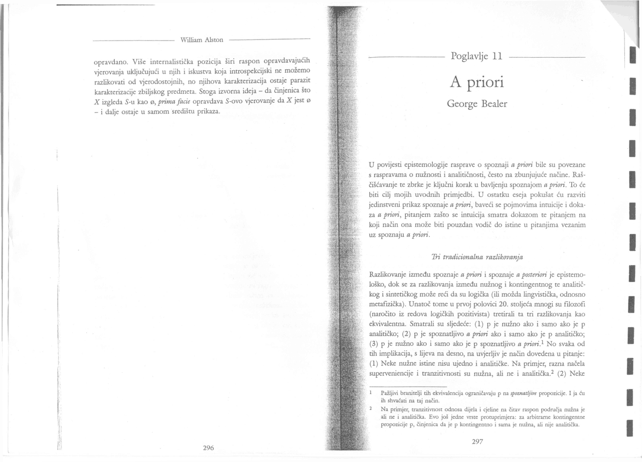 Bealer, George - A priori - Docsity