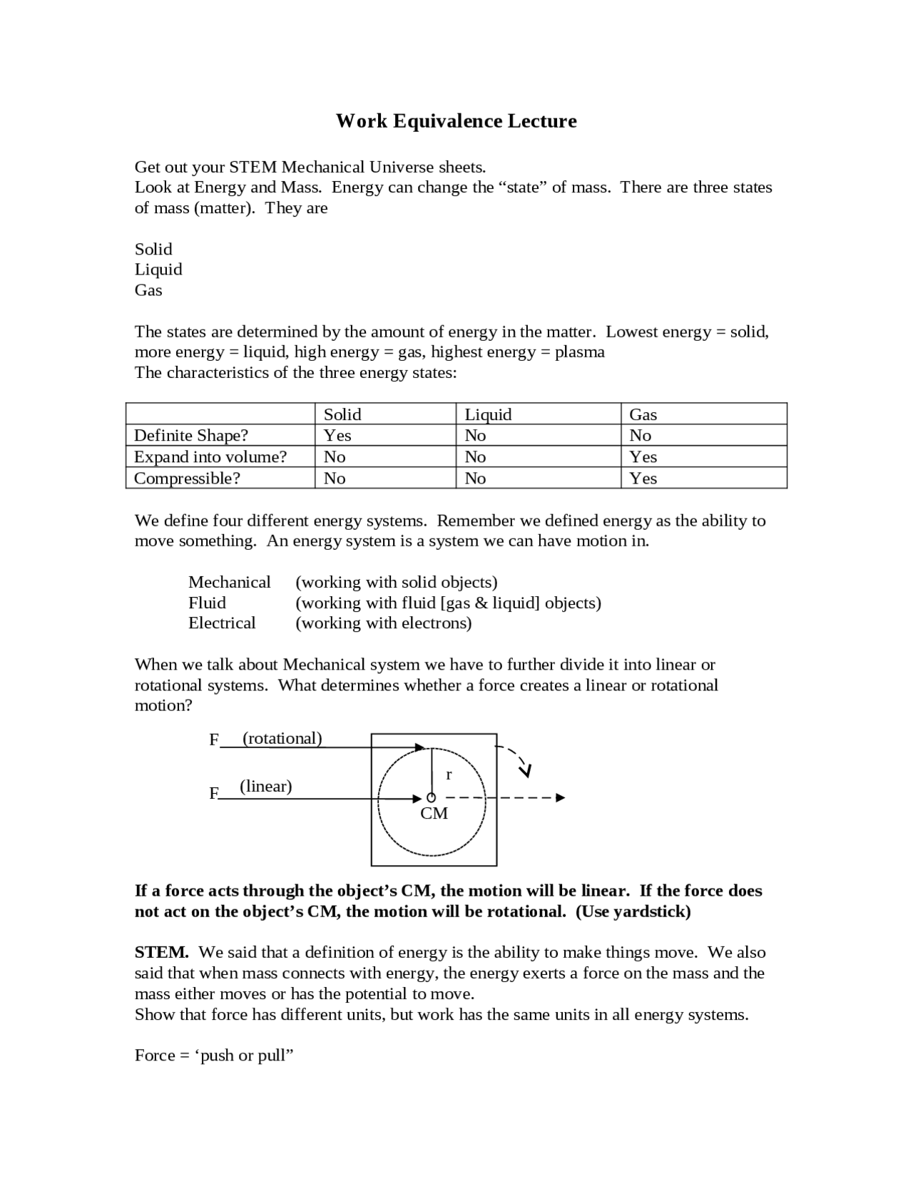 Work Equivalence Lecture Notes Math 113 Docsity