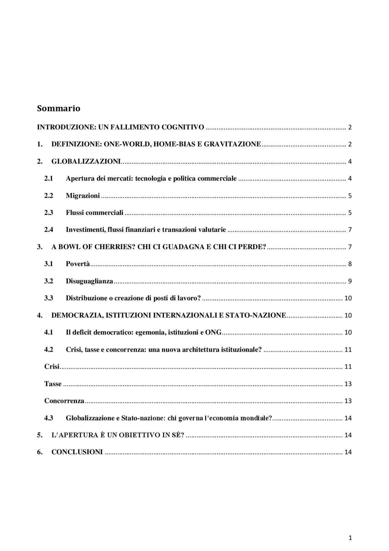 Globalizzazione Docsity