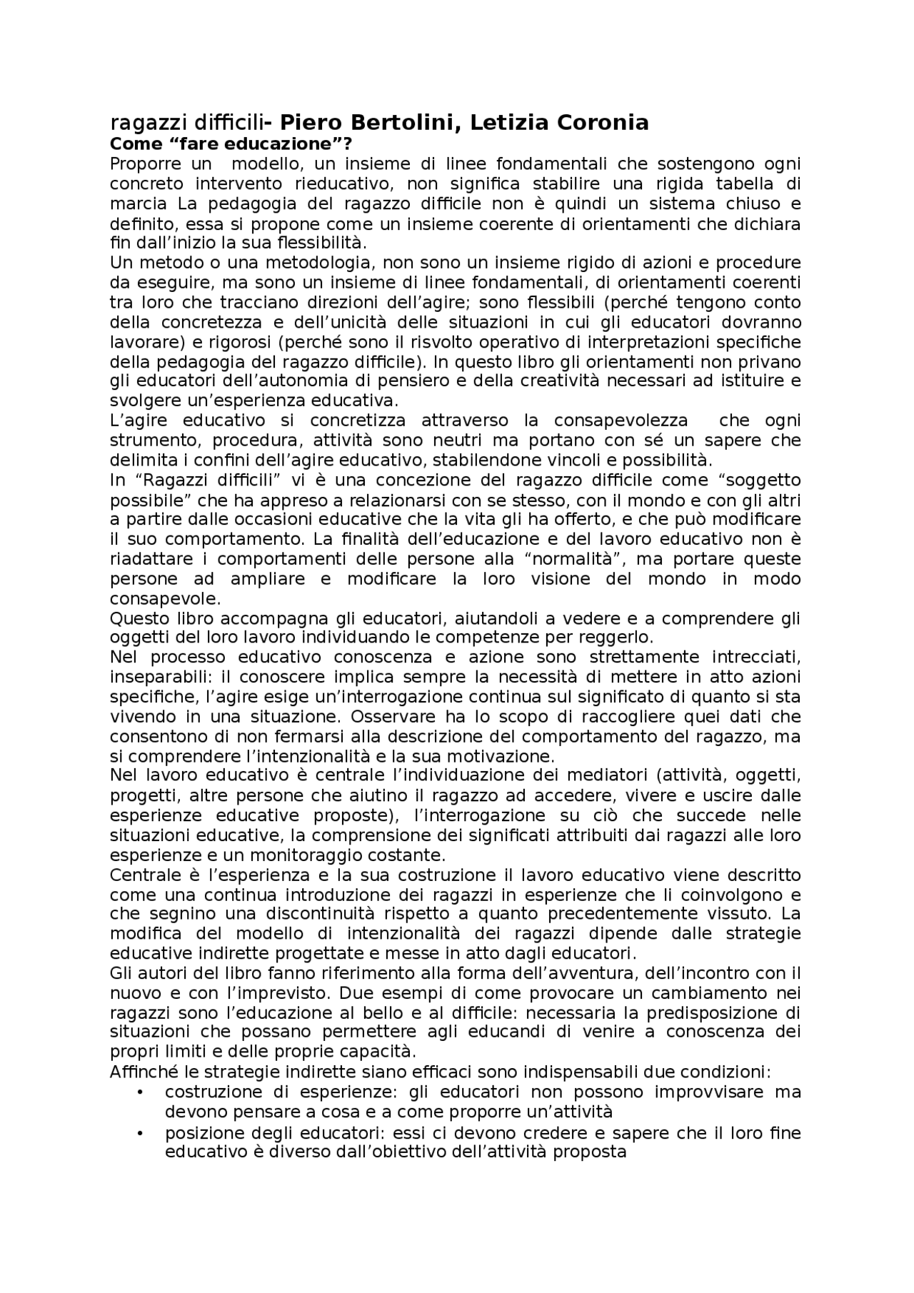 Ragazzi Difficili Schemi Docsity