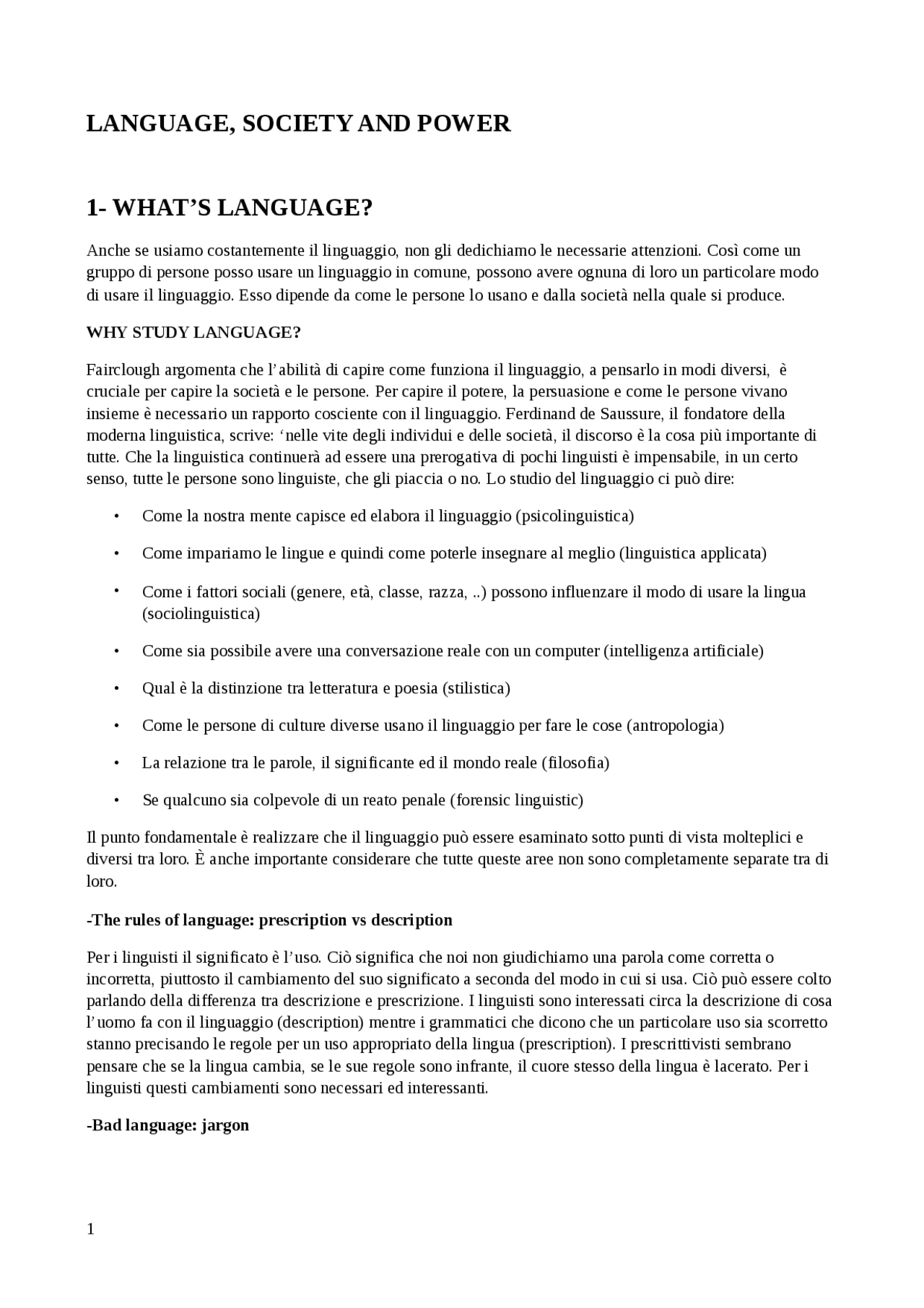 Language Society And Power Docsity