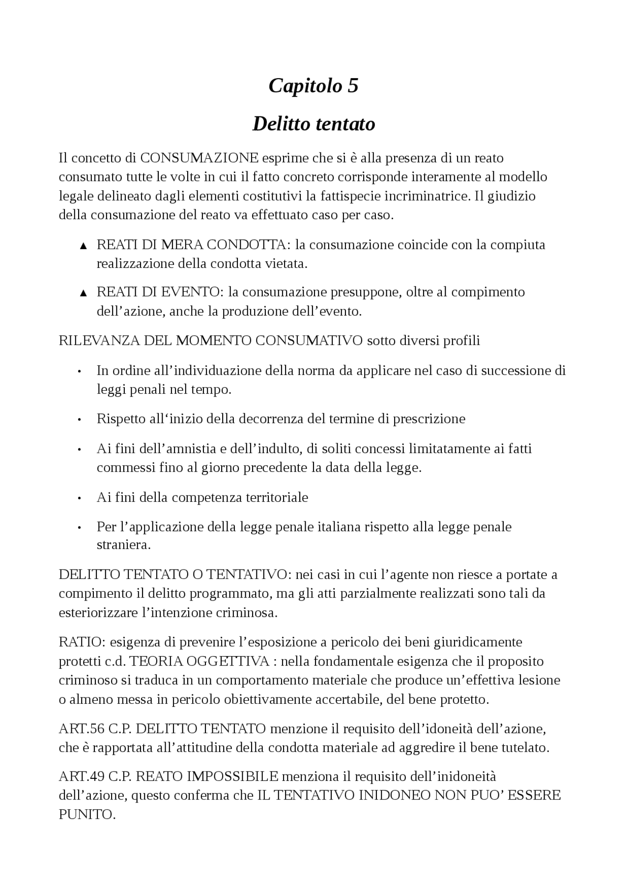 Delitto Tentato Docsity