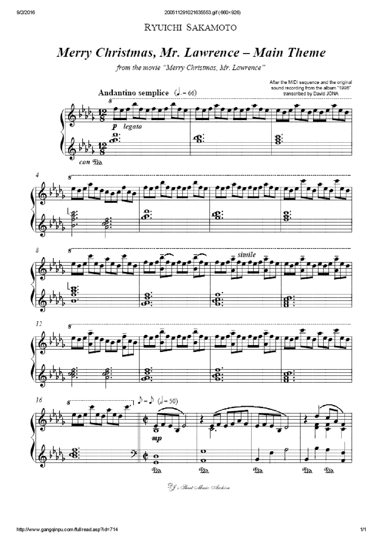 Merry Christmas musical score - Docsity