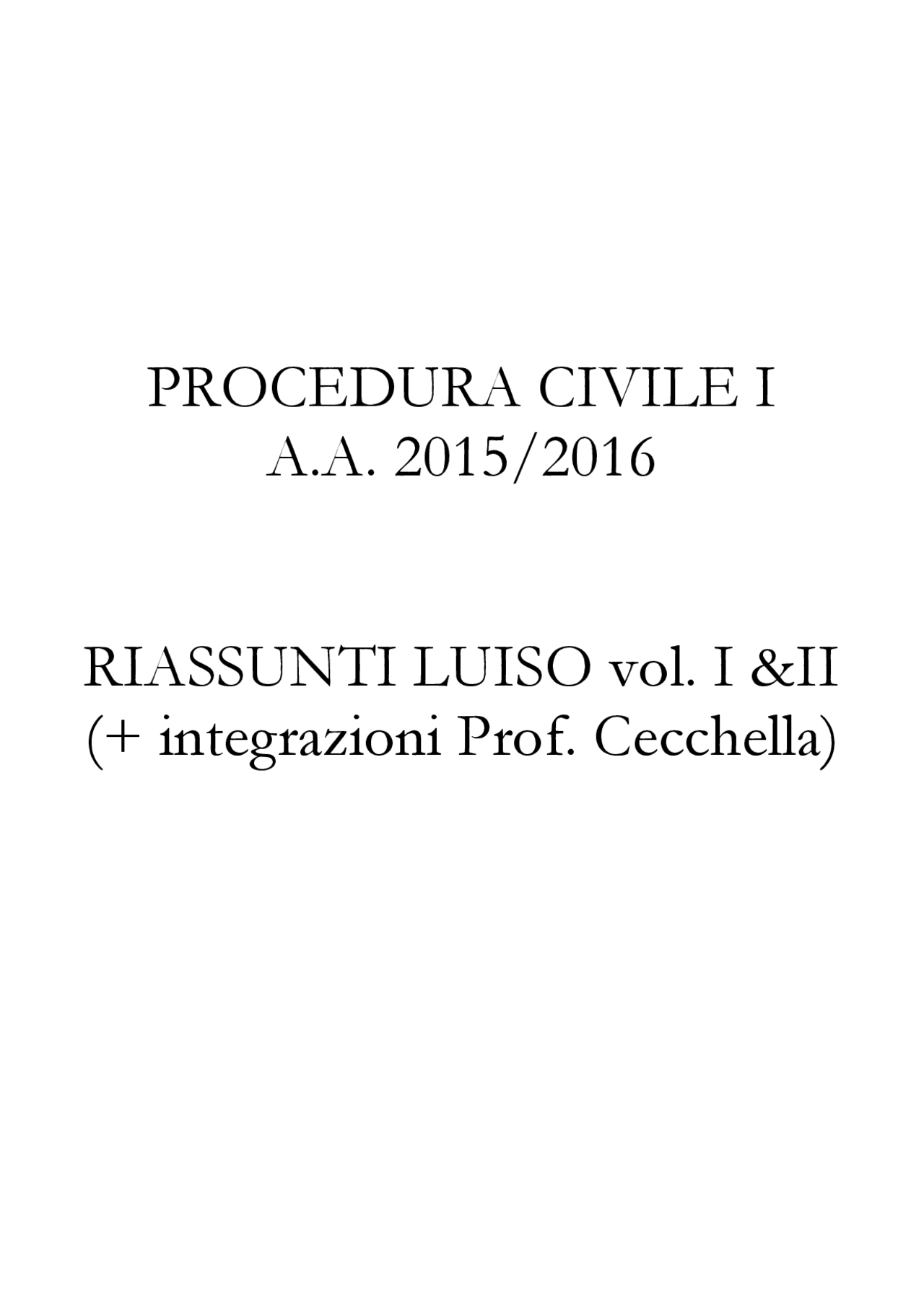 Procedura I Schemi Luiso 1 E 2 Docsity