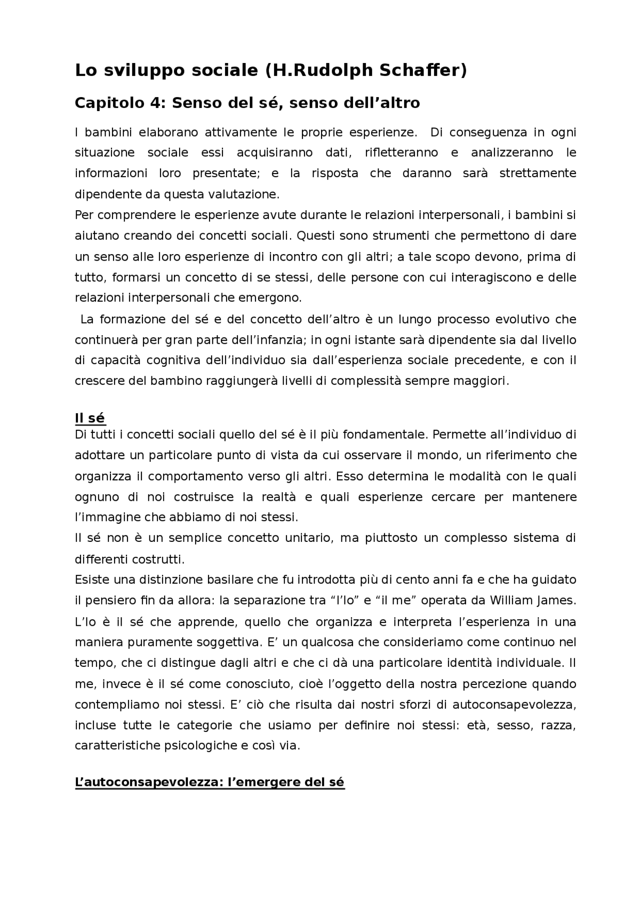 Lo sviluppo sociale Rudolph Schaffer - Docsity