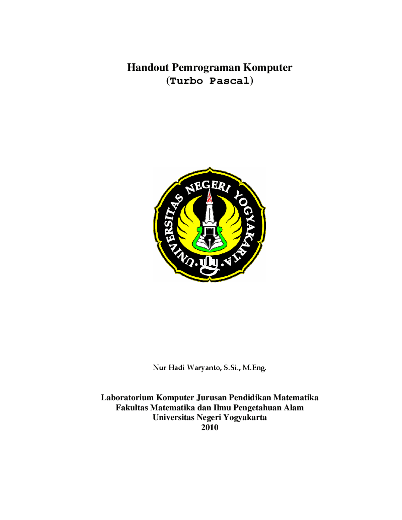 Handout pemrograman komputer | Study Guides, Projects, Research ...