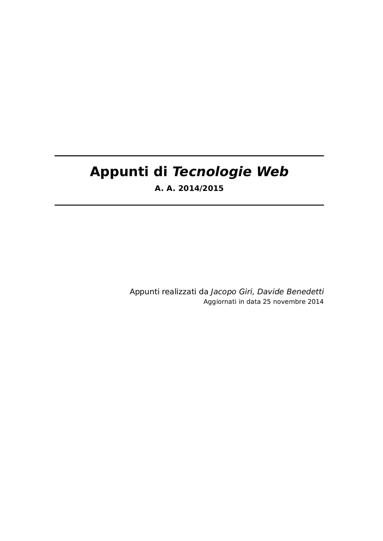 Tecnologie Web Docsity