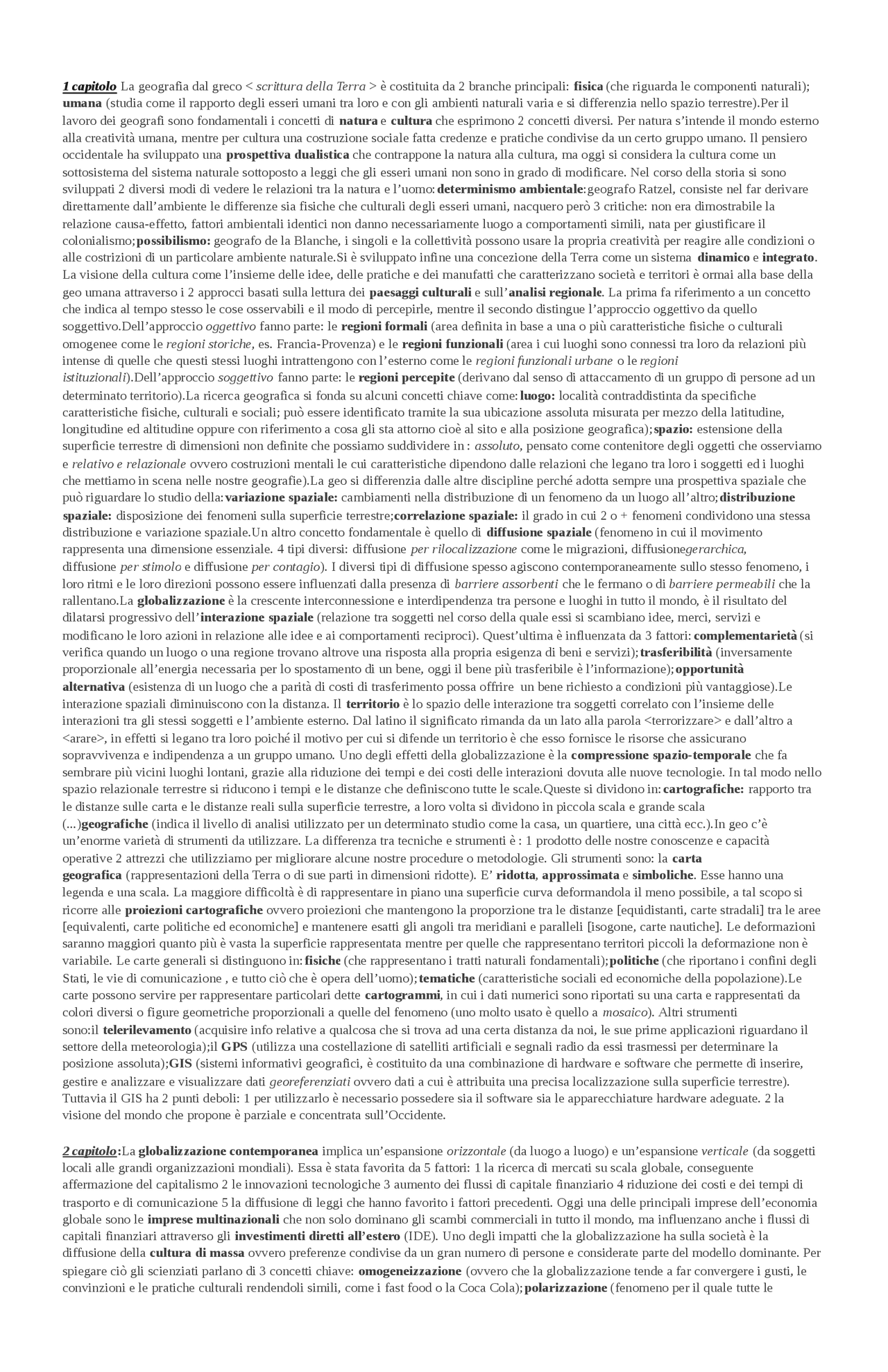 Geografia Umana Un Approccio Visuale Docsity