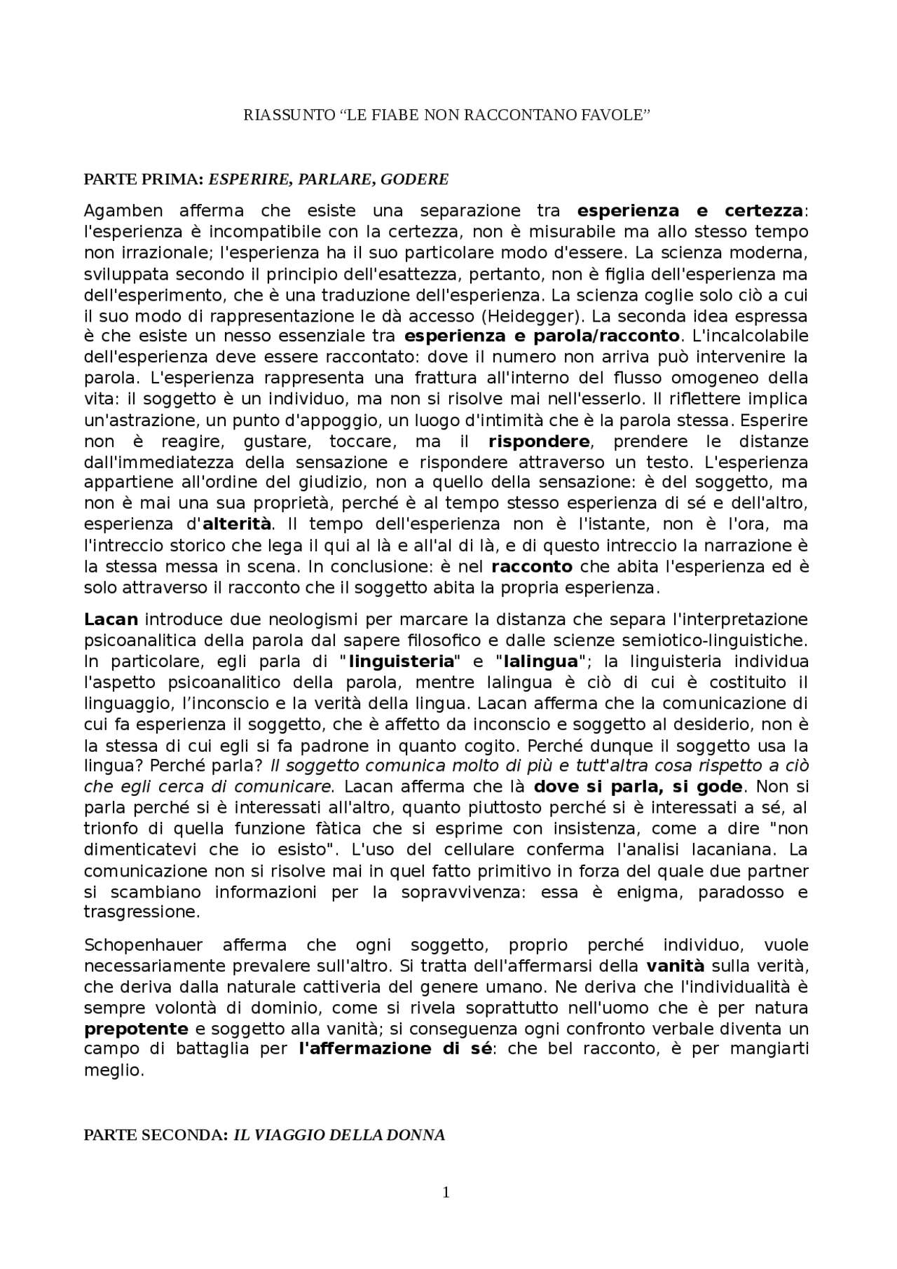 Le Fiabe Non Raccontano Favole Riassunto Docsity