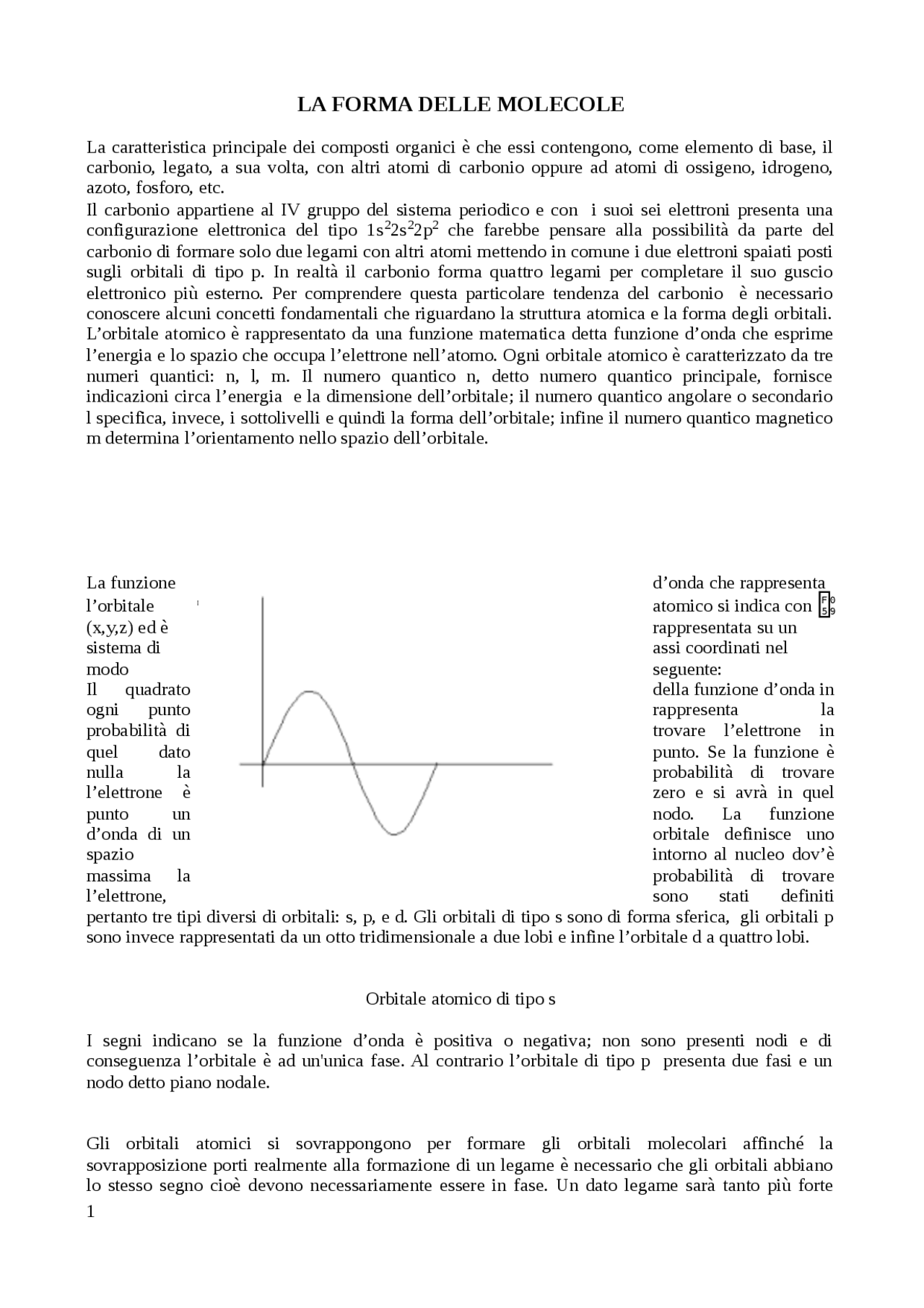 La forma delle molecole - Docsity