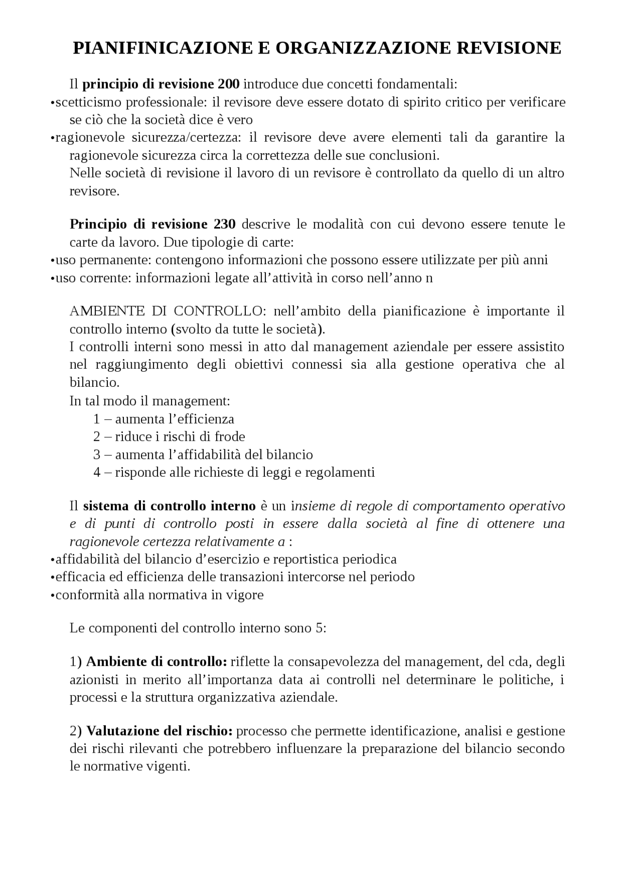 Revisione Aziendale Docsity