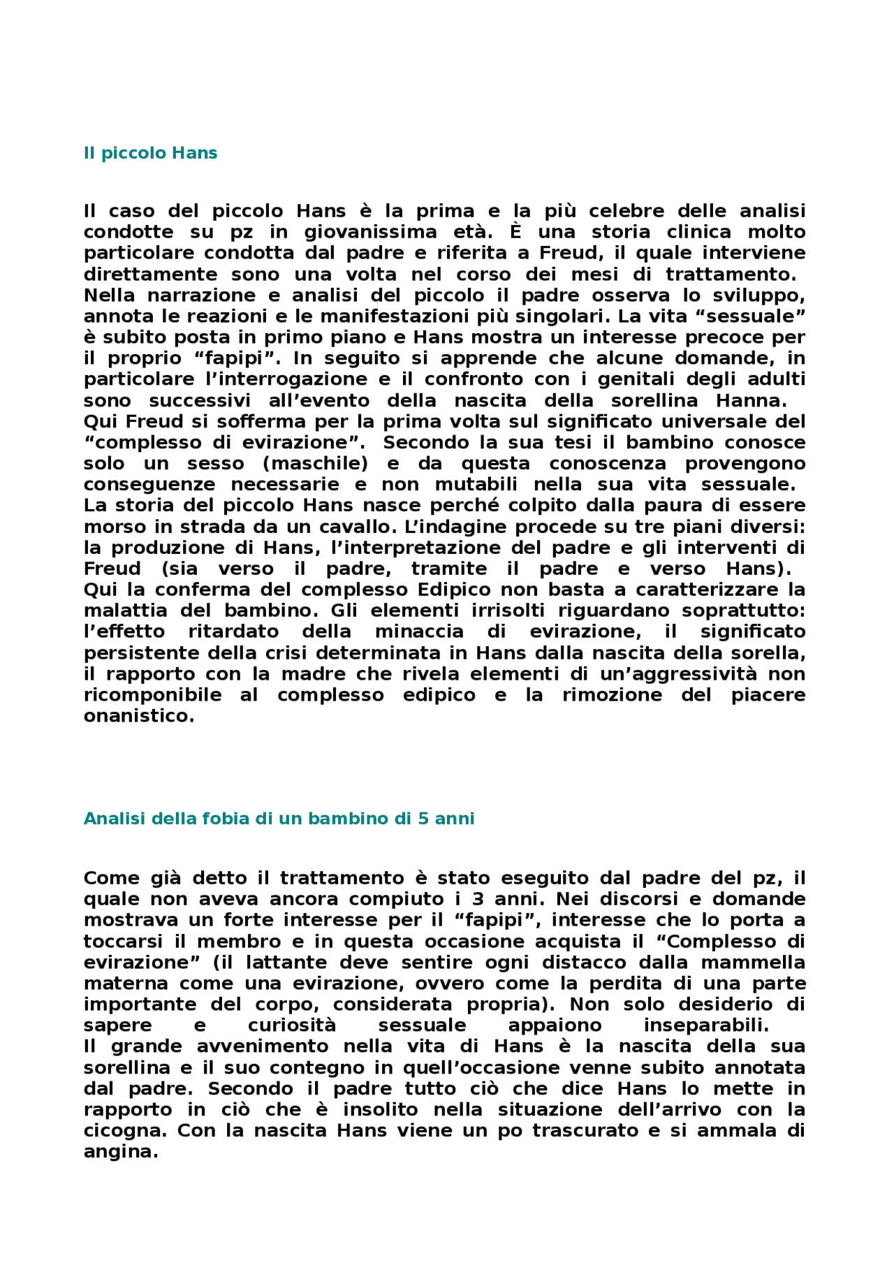 Il Piccolo Hans Docsity