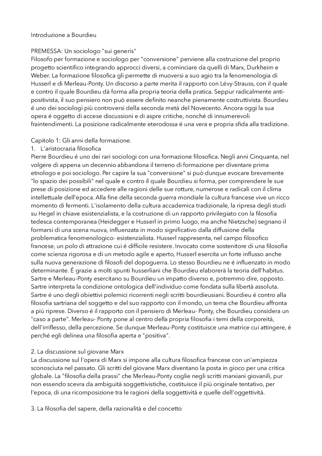 Introduzione A Bourdieu Docsity