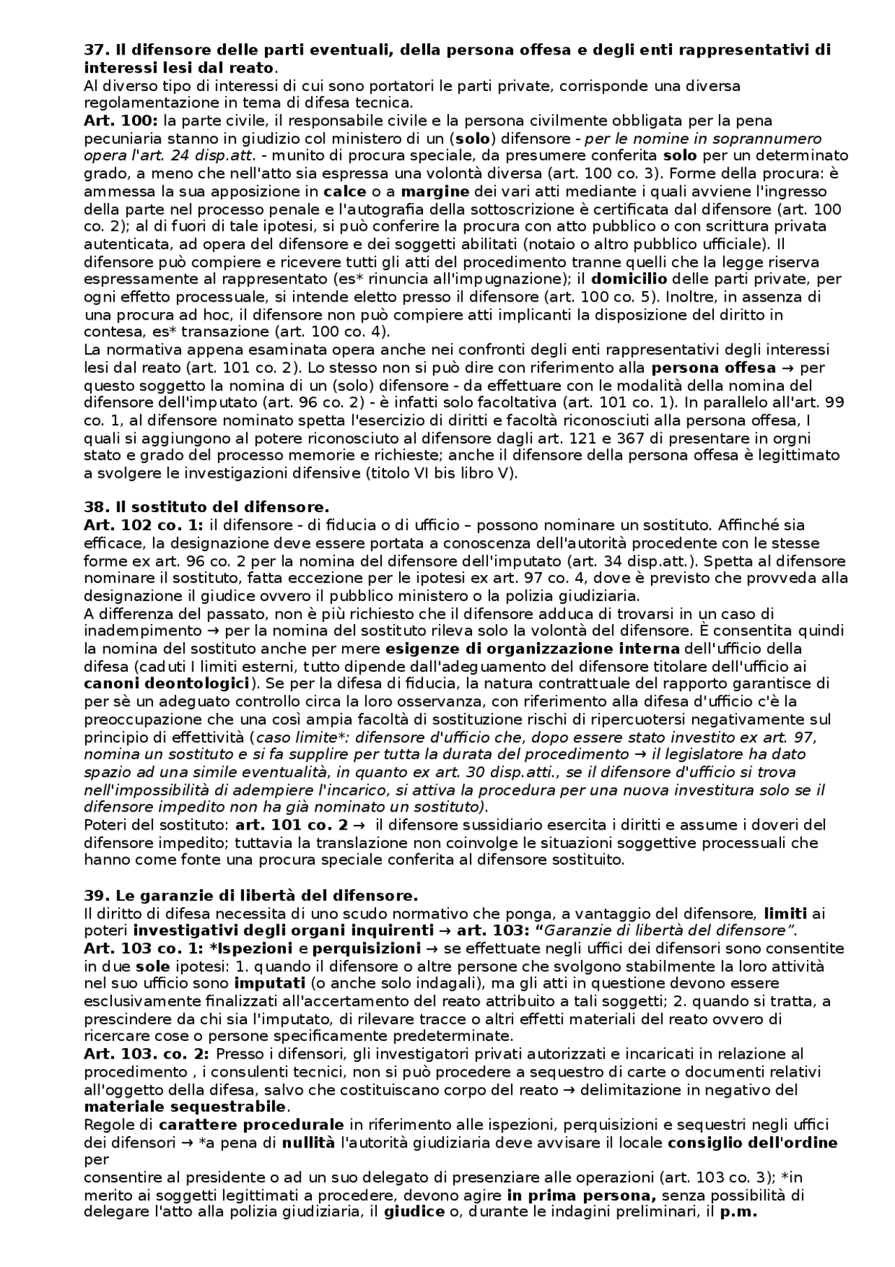 Riassunto Compendio Di Procedura Penale Conso Grevi Cap 2 Docsity