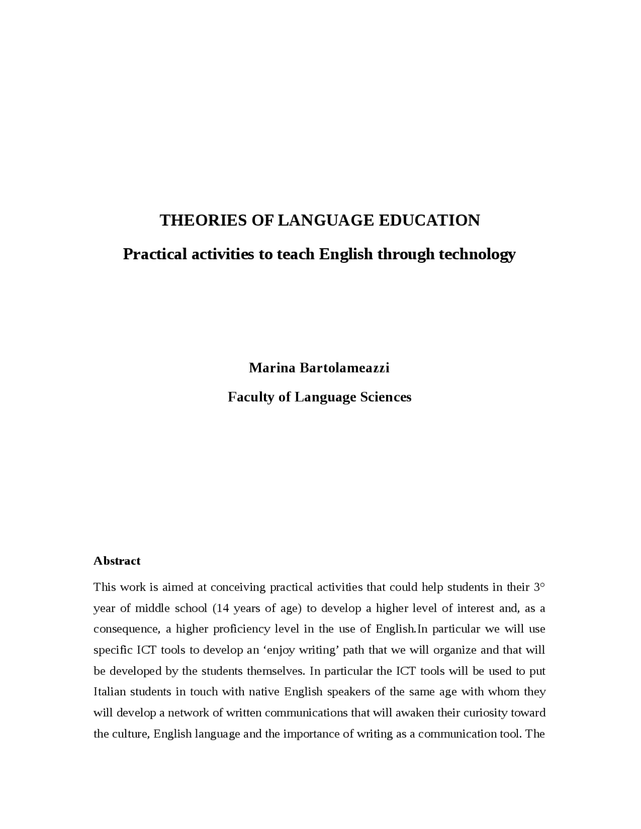 Theories Of Language Education Practical Activities To Teach English
