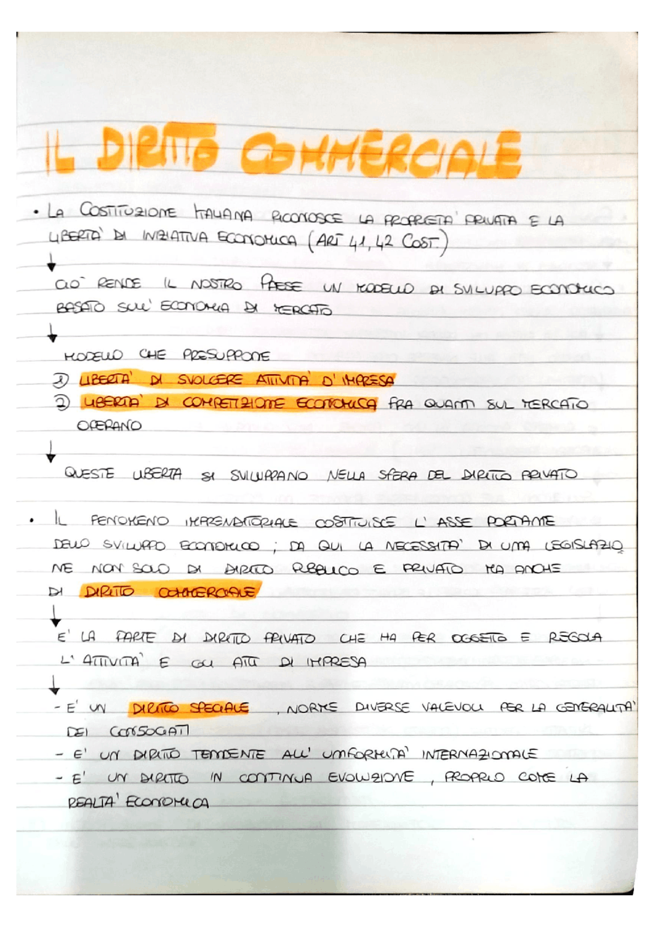 Appunti E Riassunti Diritto Commerciale Parte 1 Tor Vergata Docsity