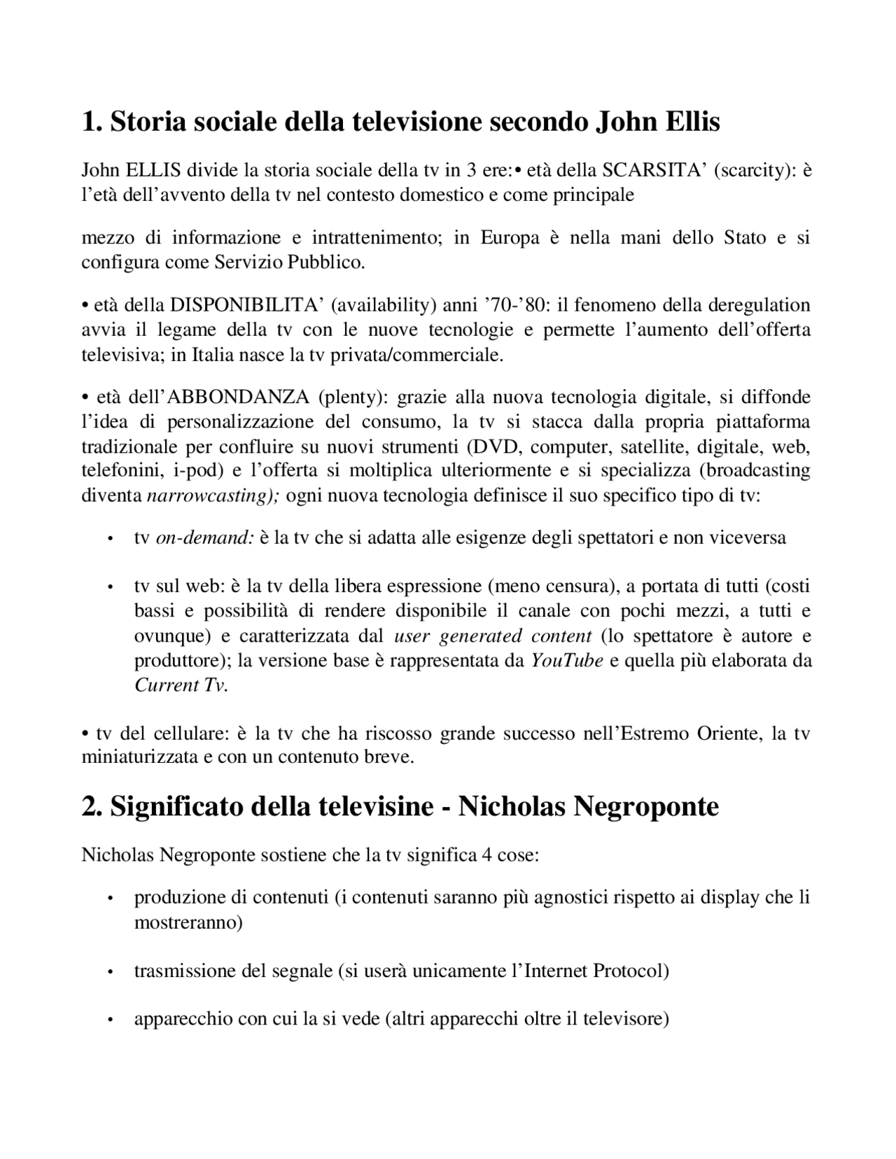 Riassunto Testo Espanso Docsity