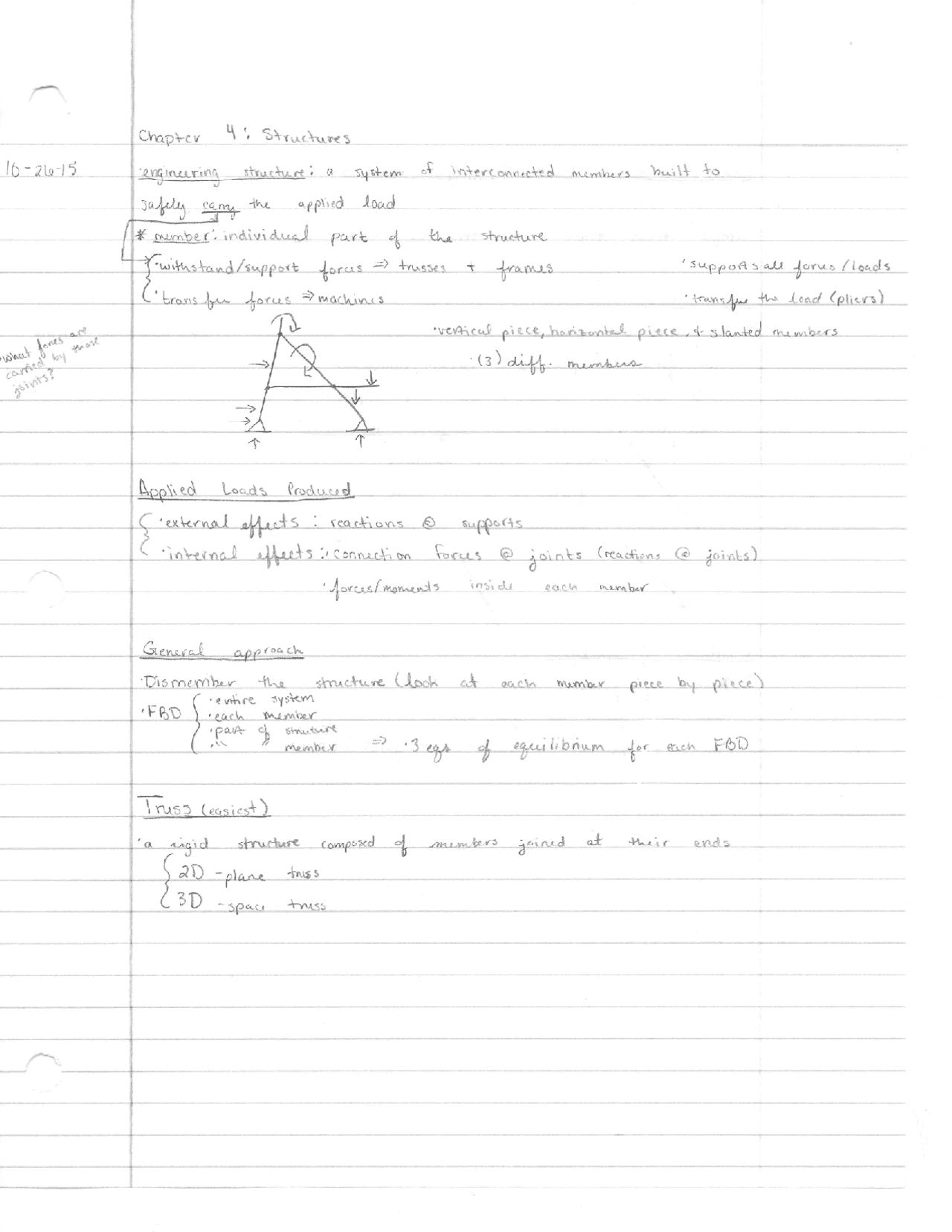 Handwritten Notes On Structures Of Statics Esm 2104 Docsity