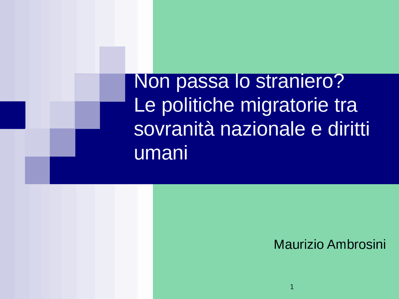 Non Passa Lo Straniero 1 Docsity