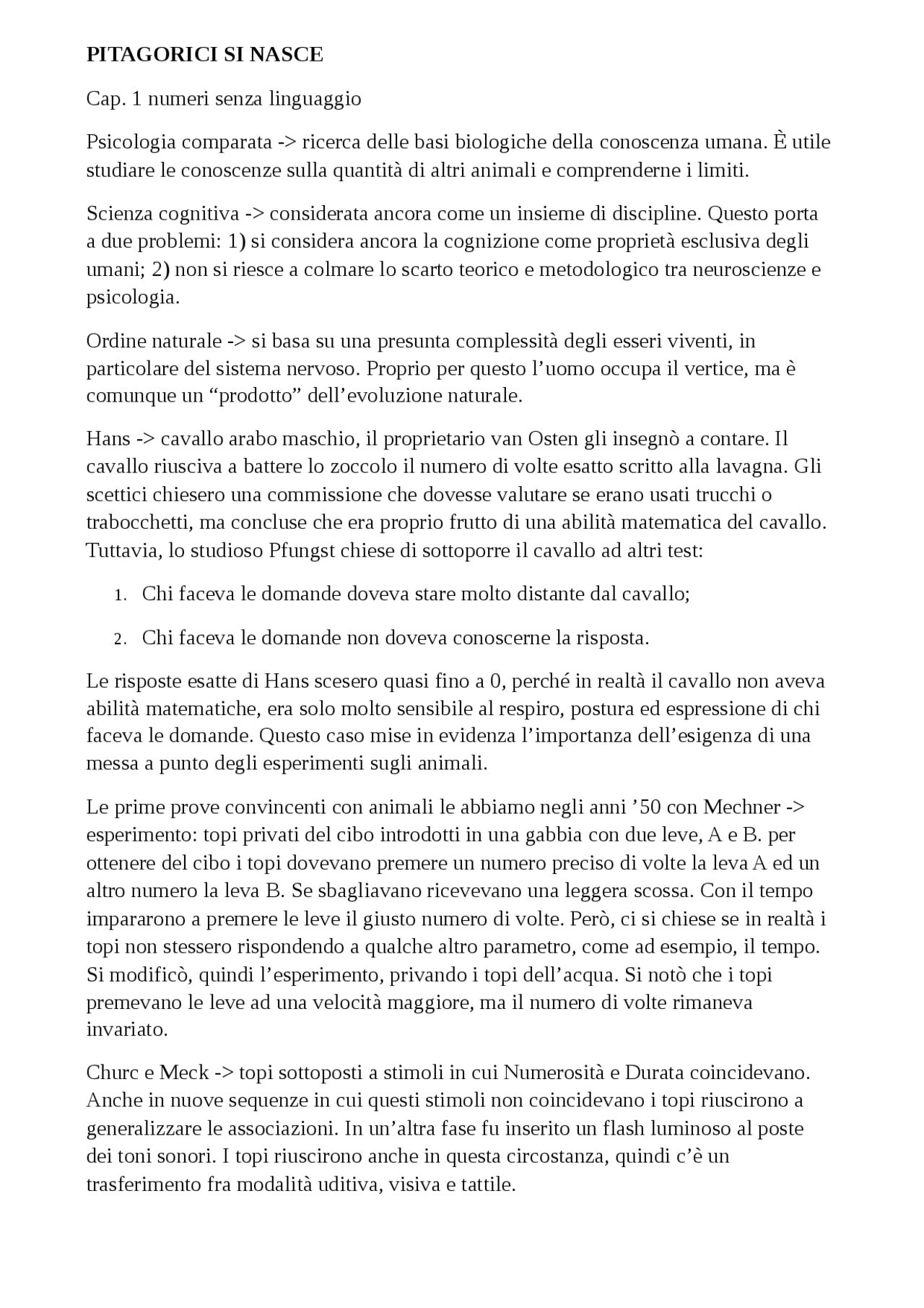 Pitagorici Si Nasce Docsity