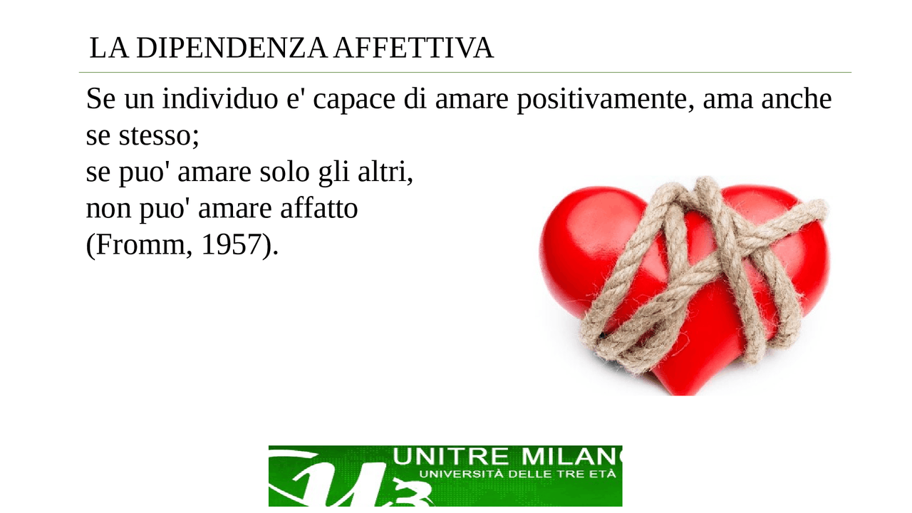 La Dipendenza Affettiva Docsity