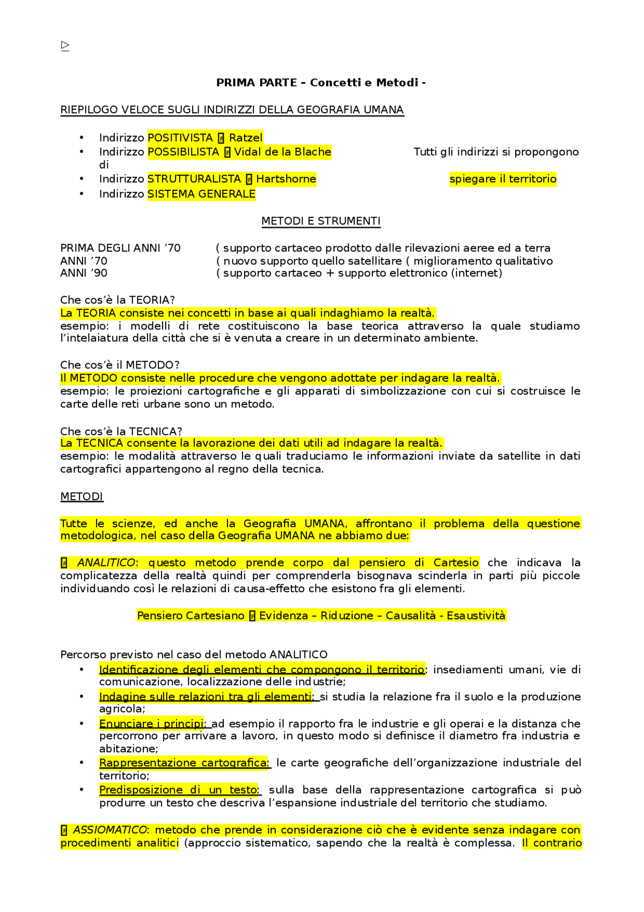 Geografia Umana Teoria E Prassi A Vallega Docsity