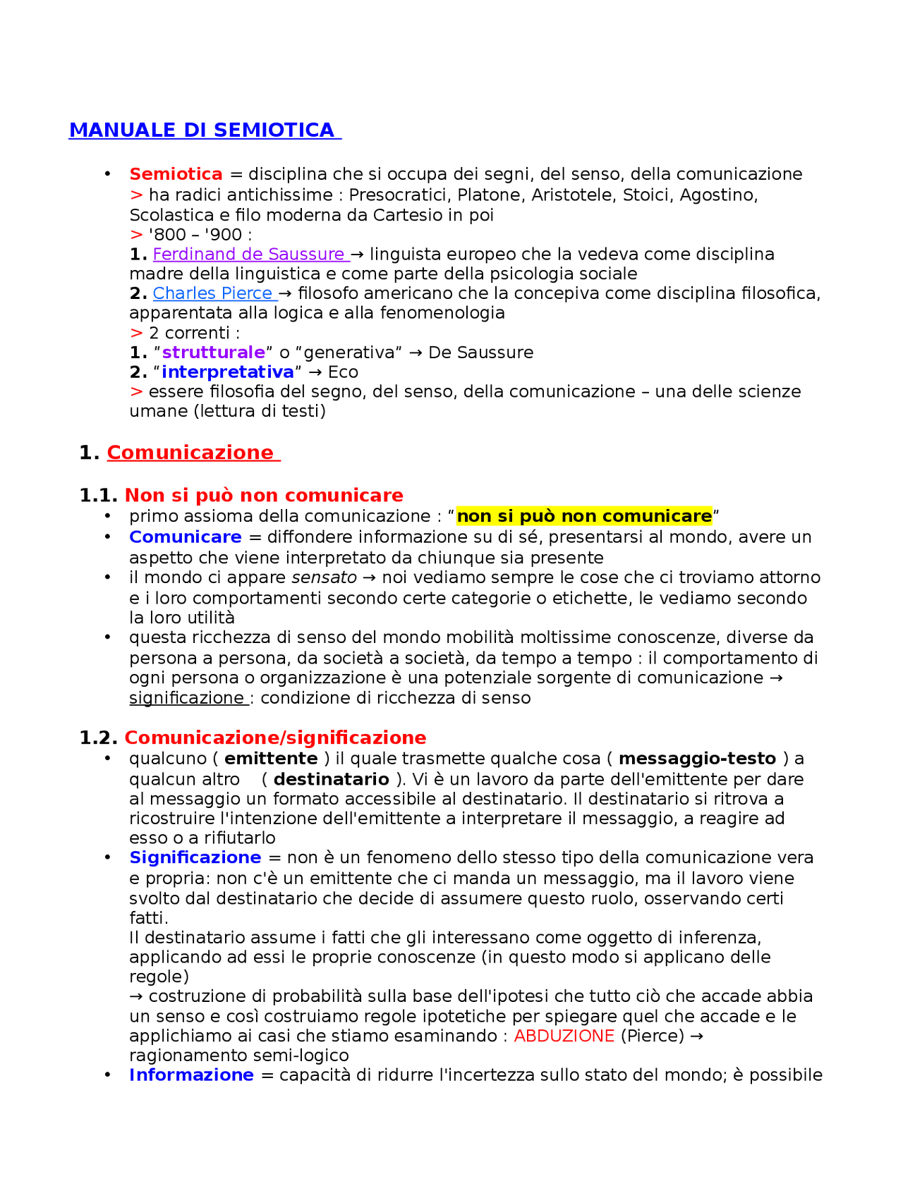 Manuale Di Semiotica Docsity
