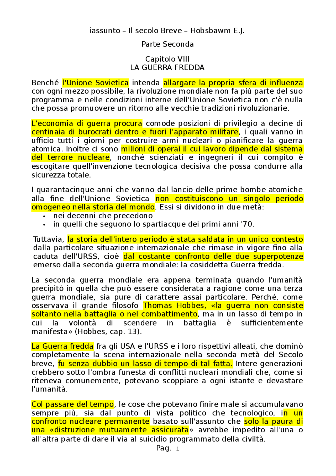 2 Il Secolo Breve Docsity