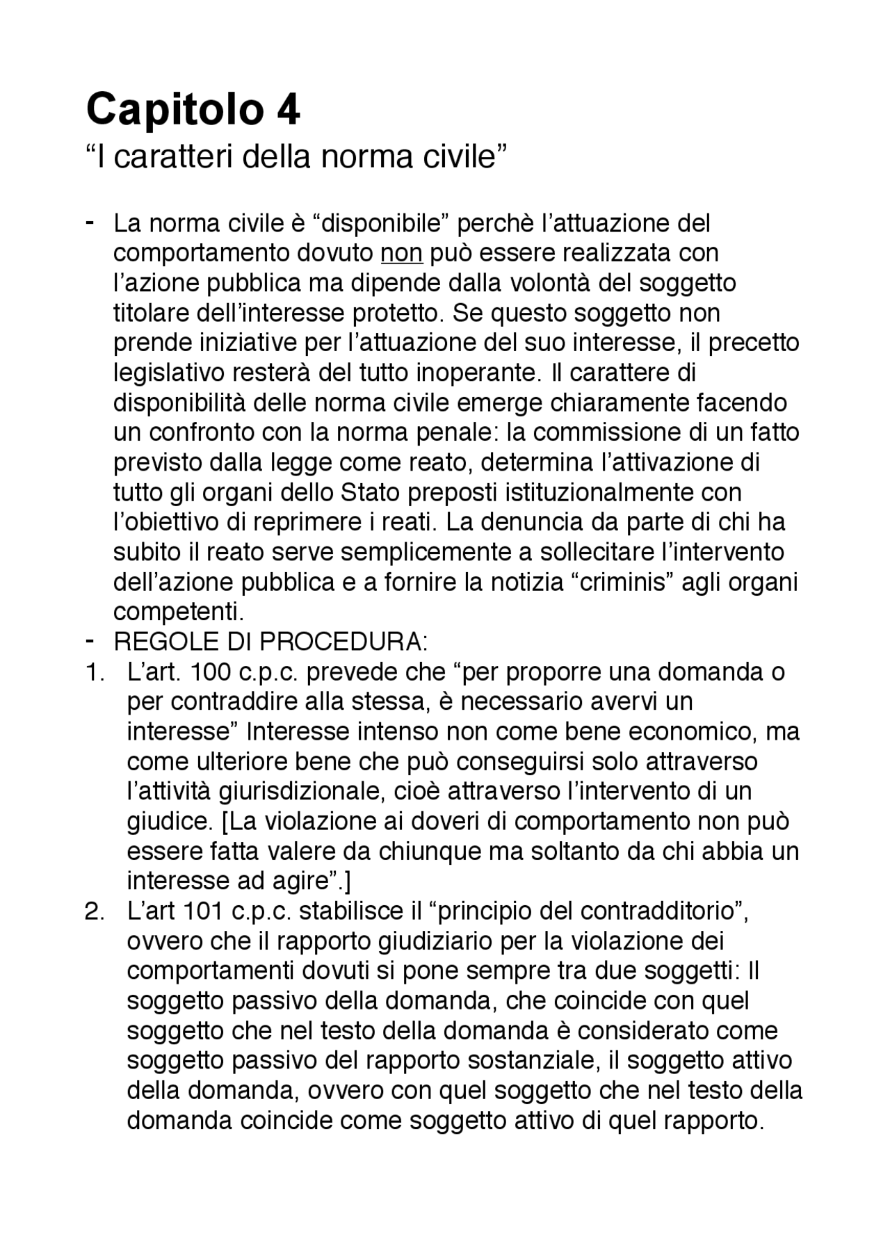 I Caratteri Della Norma Civile Docsity