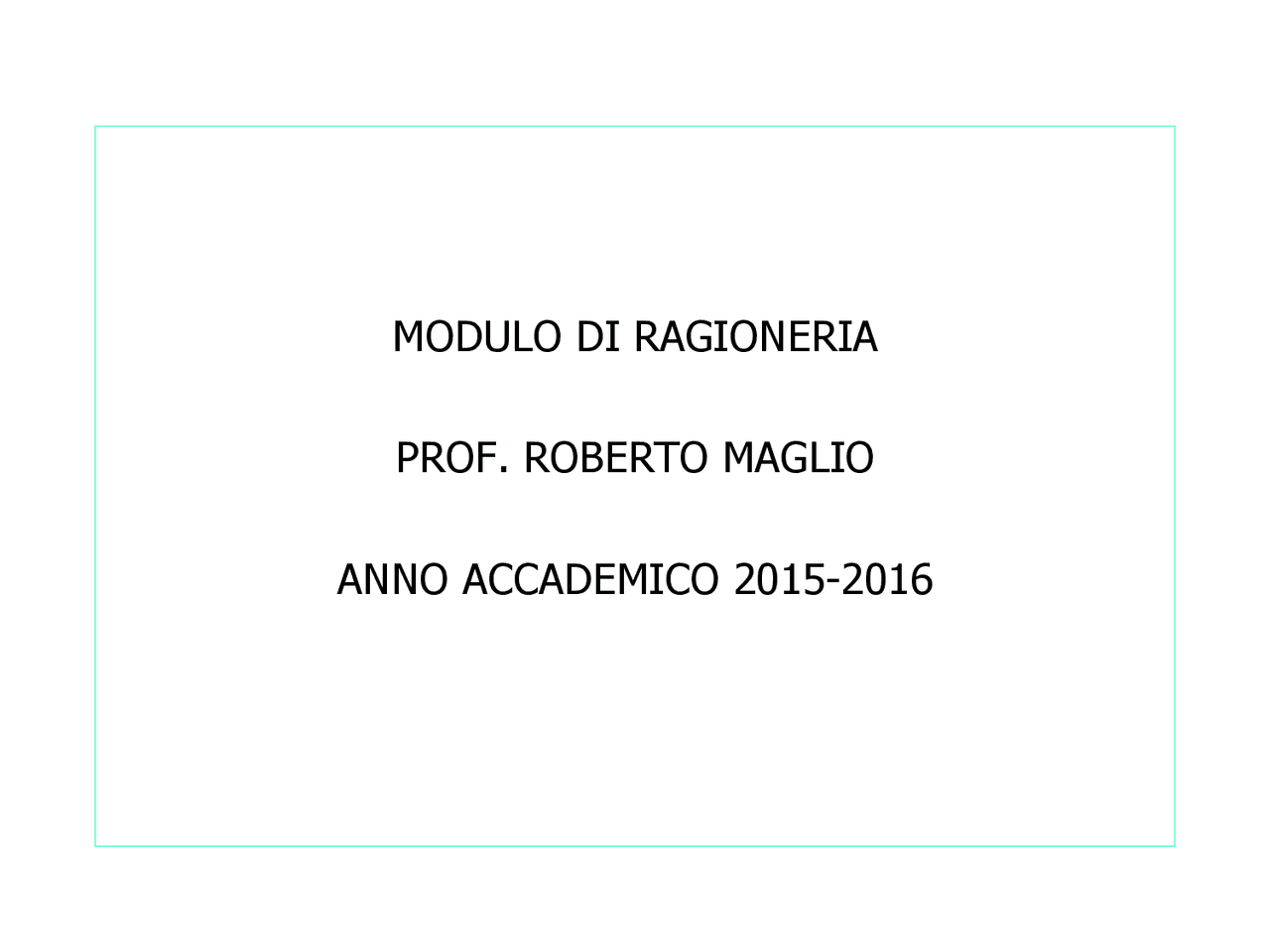 Slides Ragioneria Docsity
