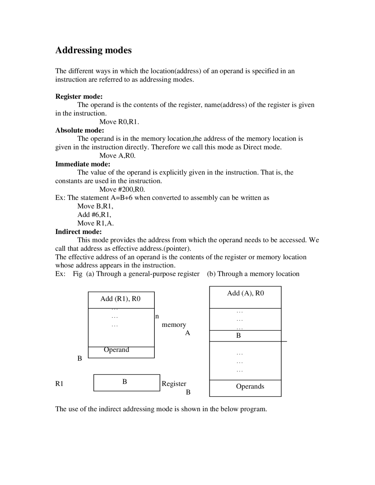 Addressing Modes Docsity