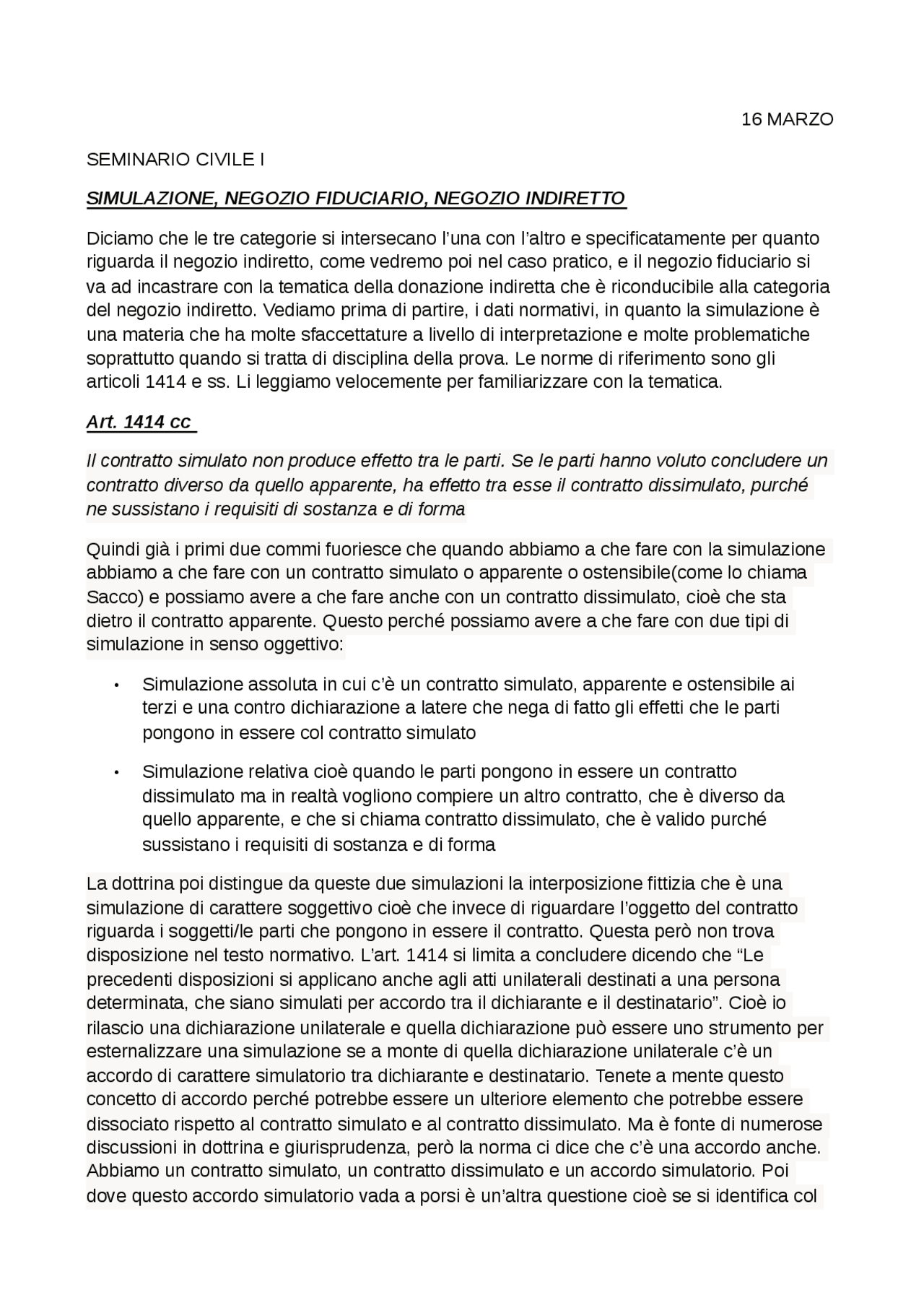 Simulazione Docsity