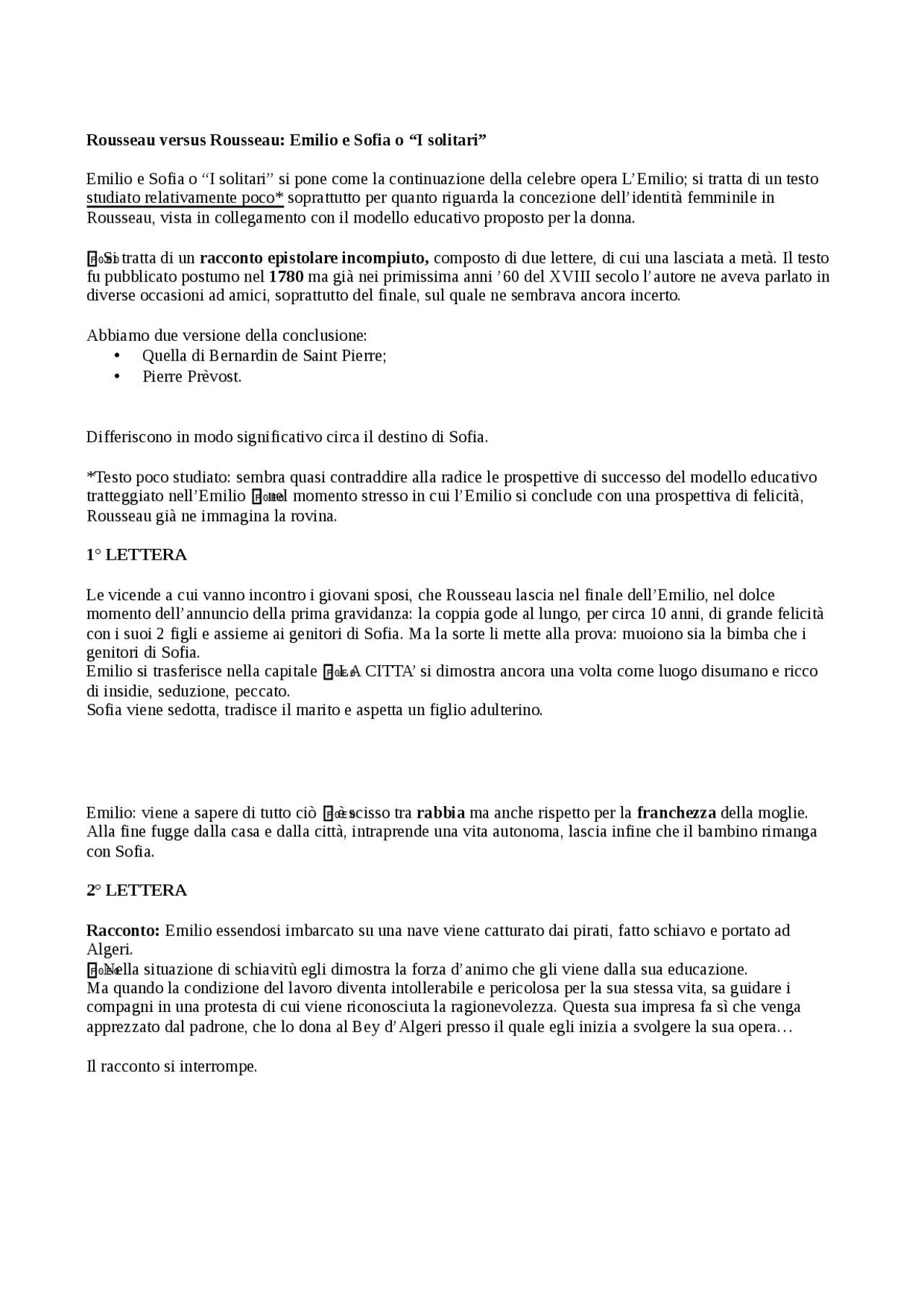 Rousseau Versus Rousseau Docsity