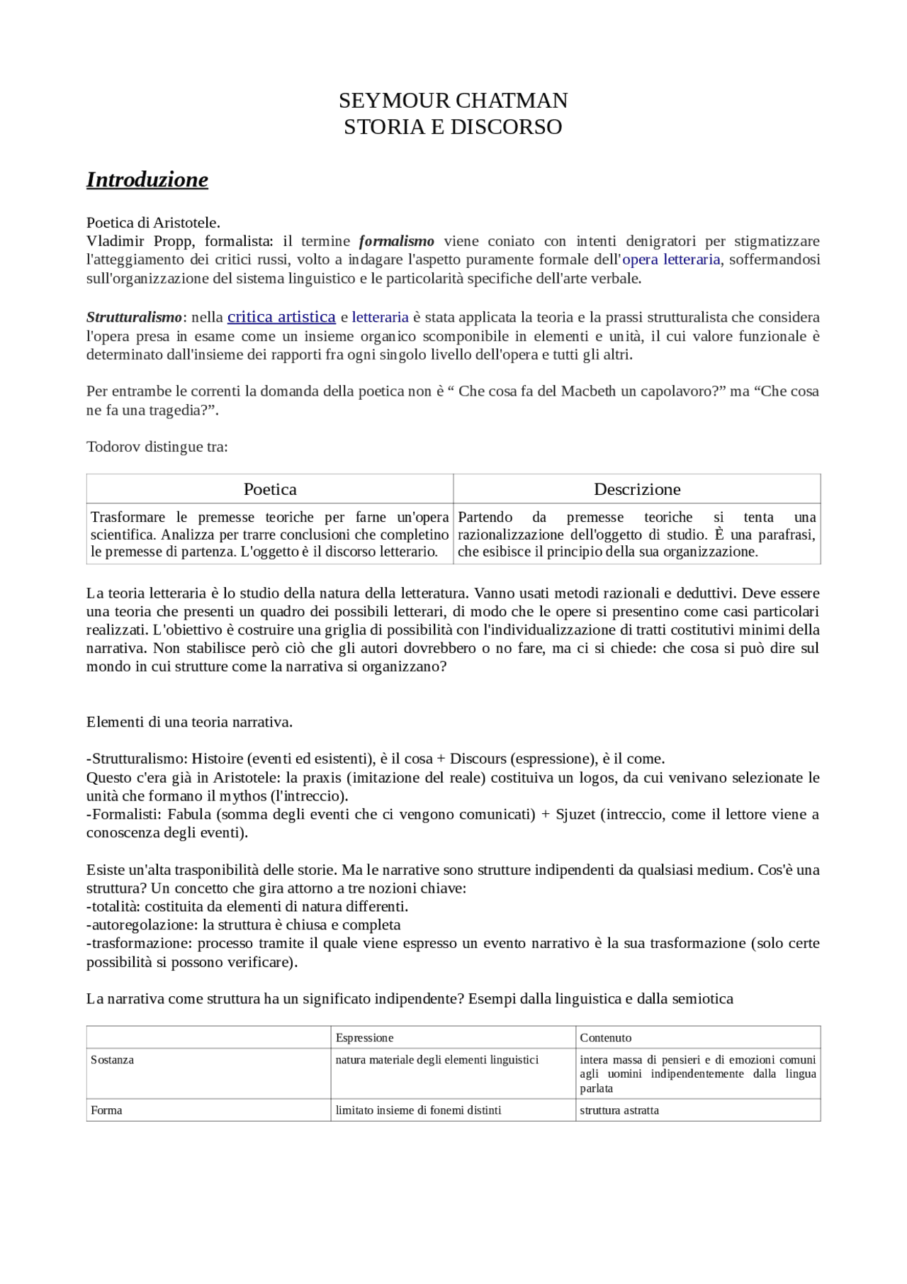 Storia E Discorso Docsity