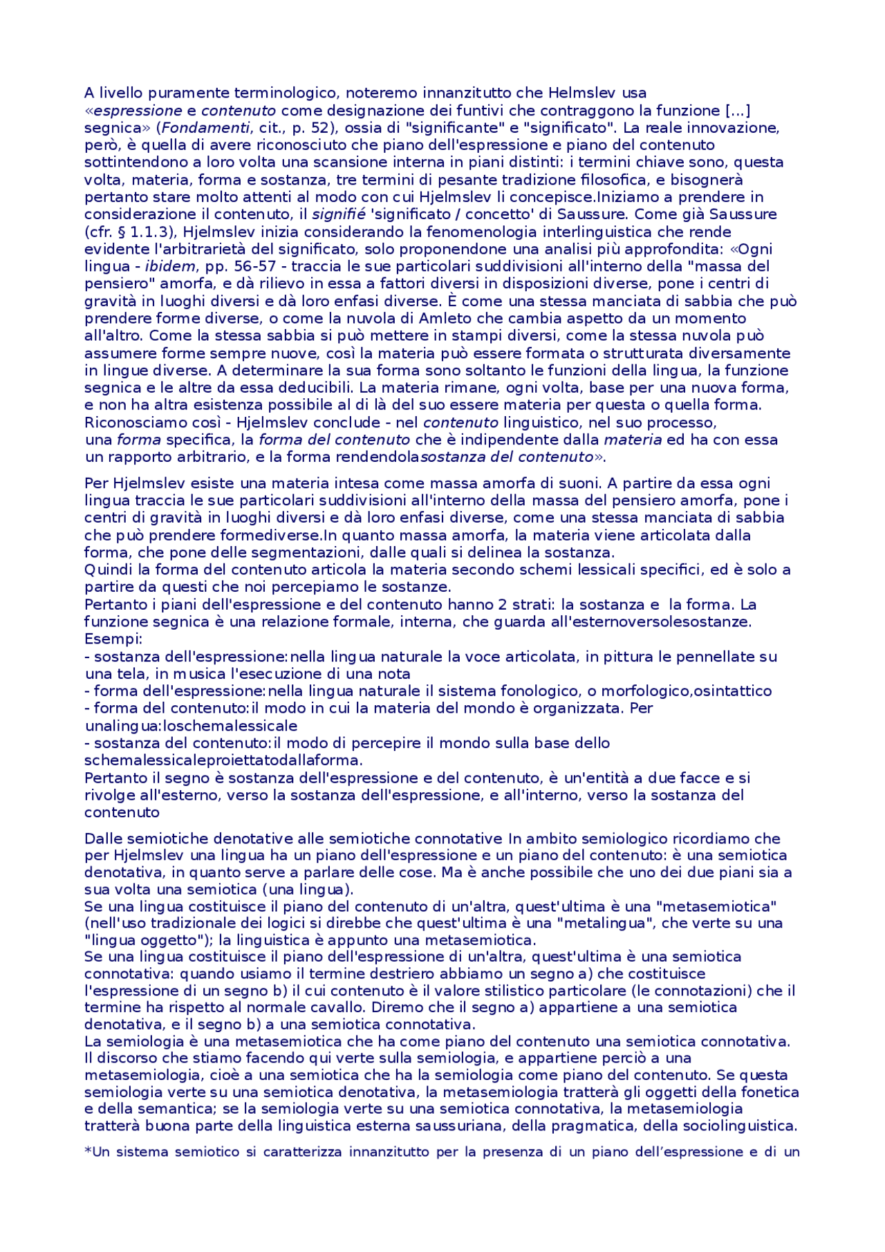 Hjelmslev Appunti Di Semiotica Docsity