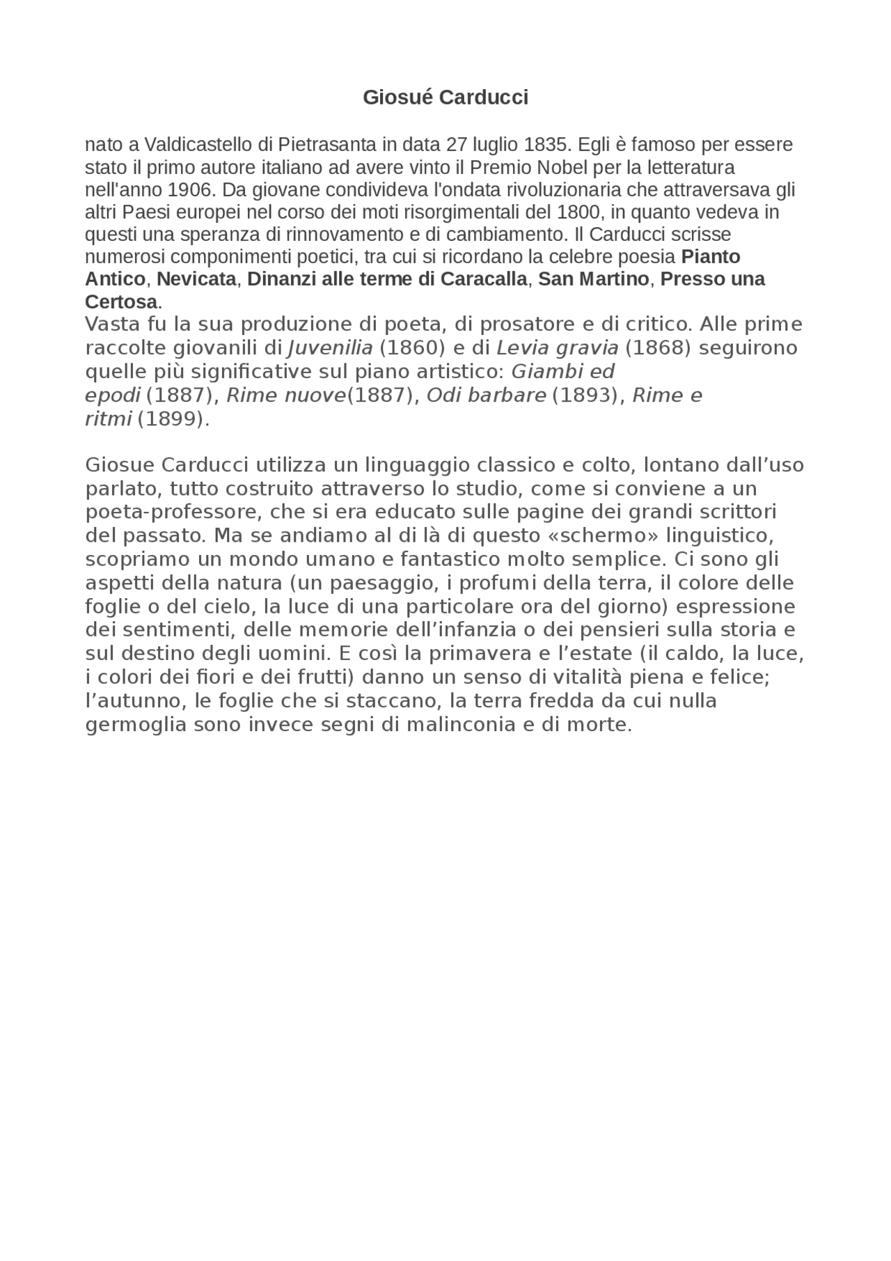 Carducci Docsity