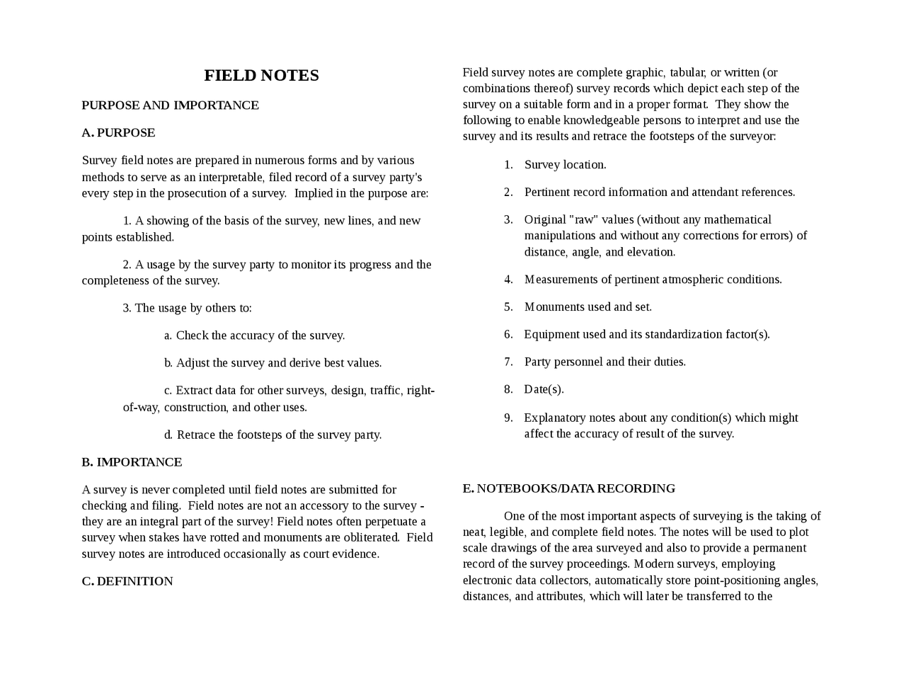 Note keeping - Docsity