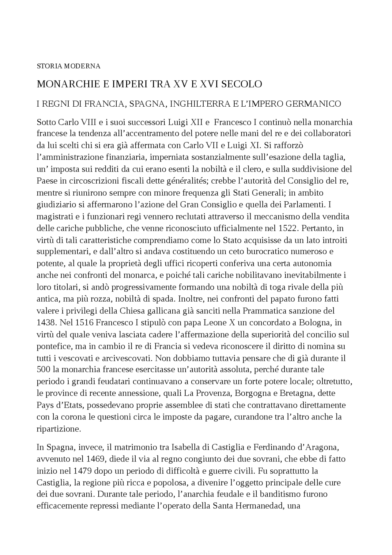 Riassunto manuale di Storia moderna - Carlo Capra - Storia moderna 1492 ...
