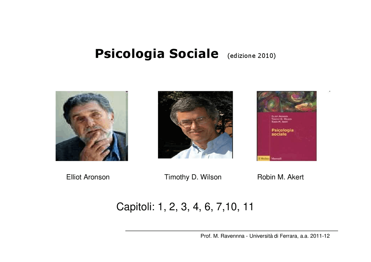 Psicologia Sociale Elliot Aronson Timothy D Wilson Robin M Akert