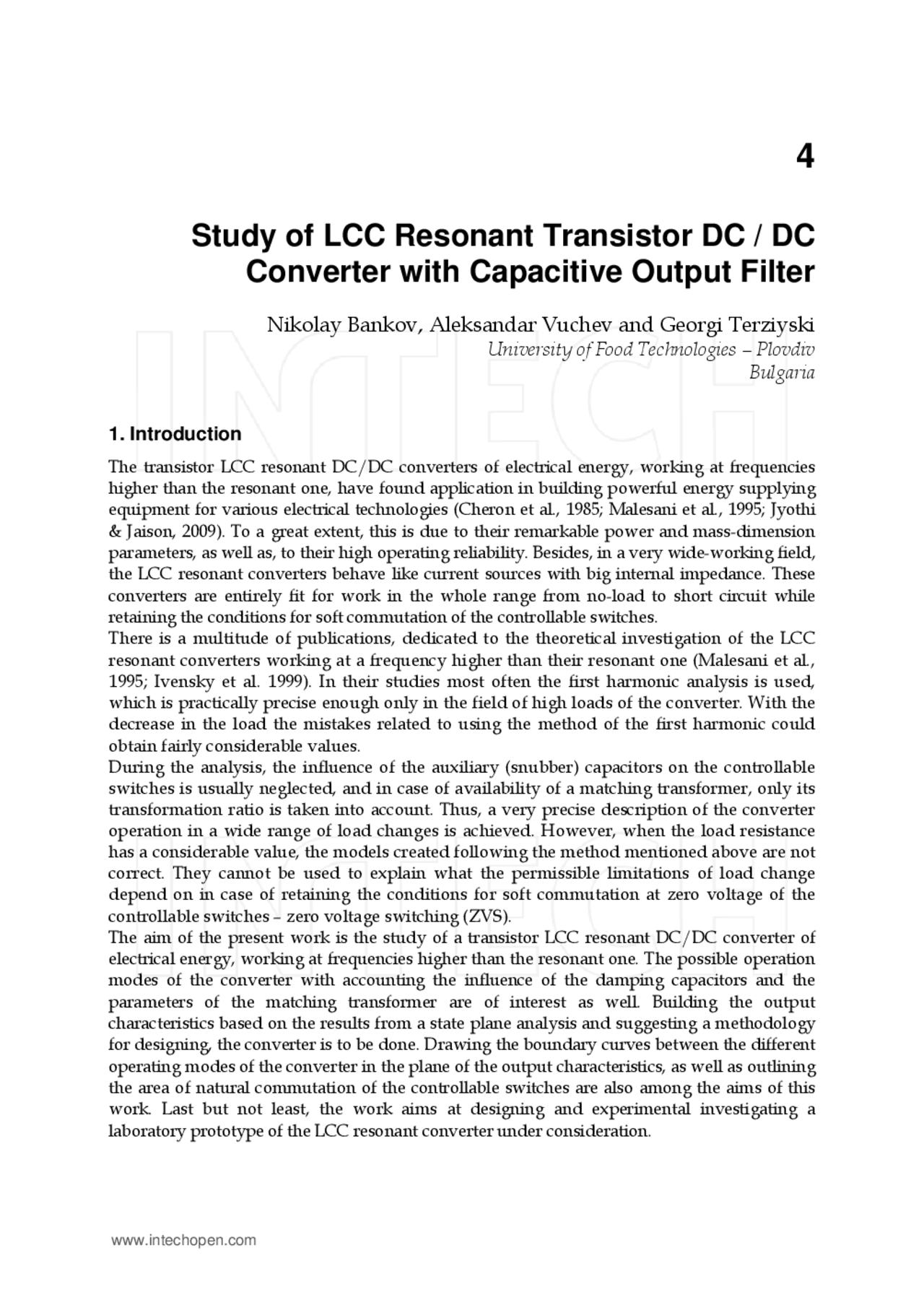 LCC Converter | Study notes Electrical Engineering | Docsity