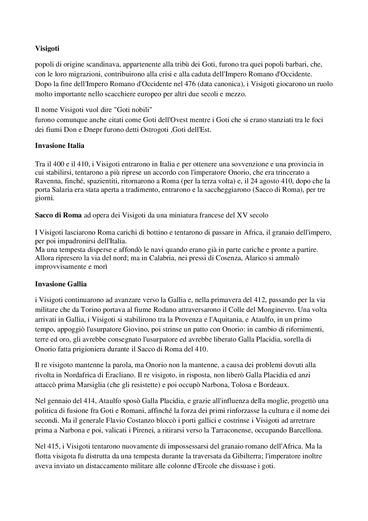 Visigoti - Docsity