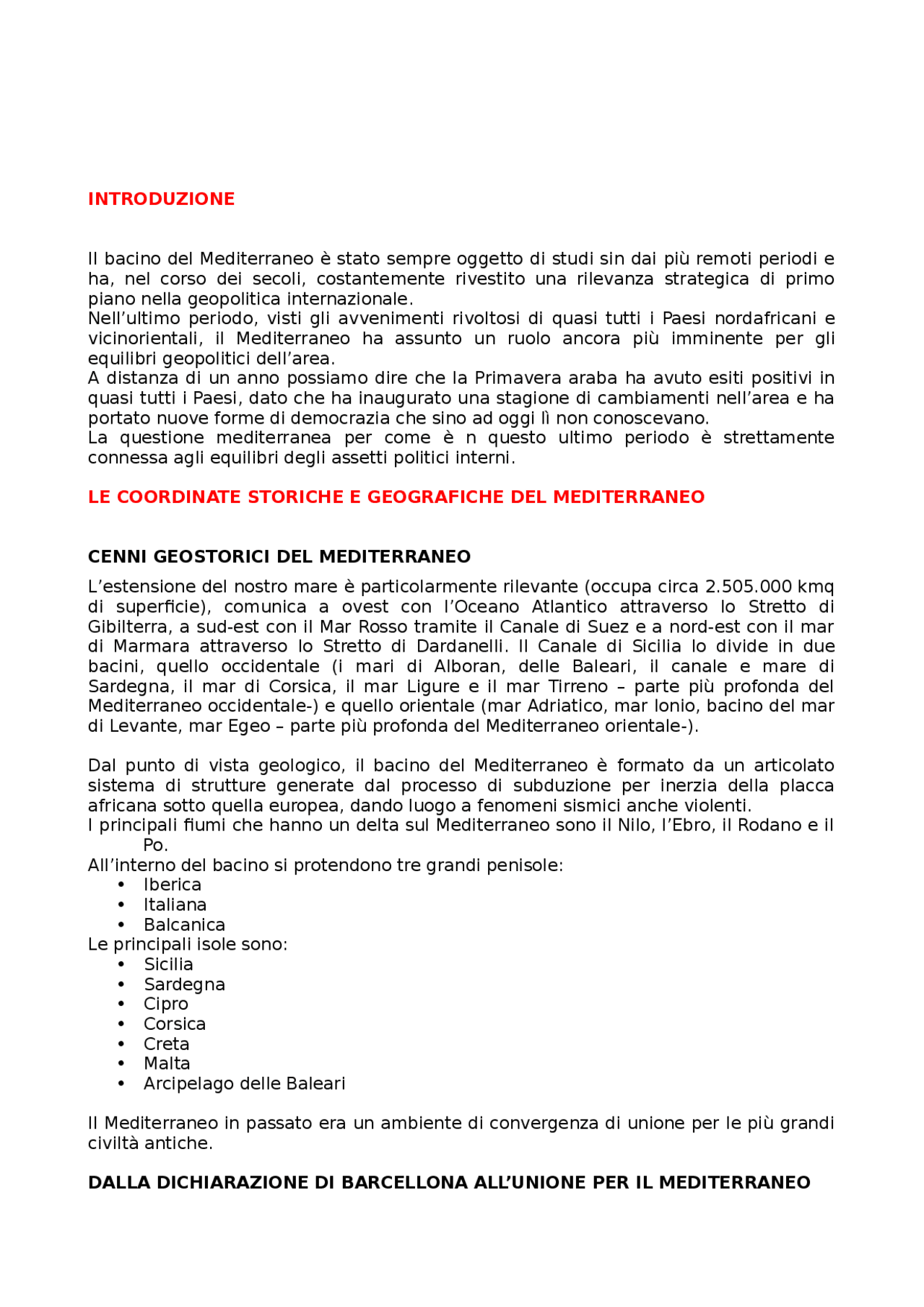 La primavera araba - Docsity