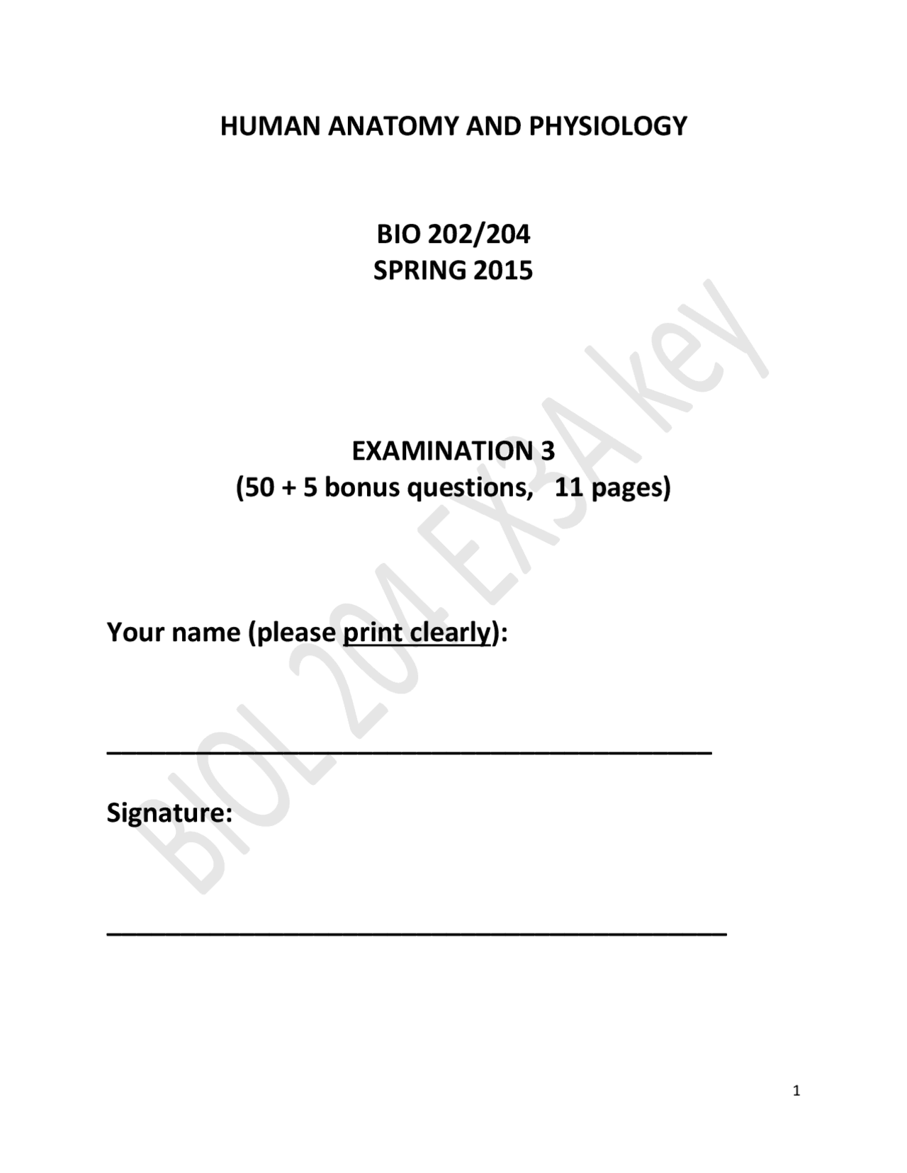 Exam # 3 - Human Anatomy And Physiology | BIOL 20400 - Docsity