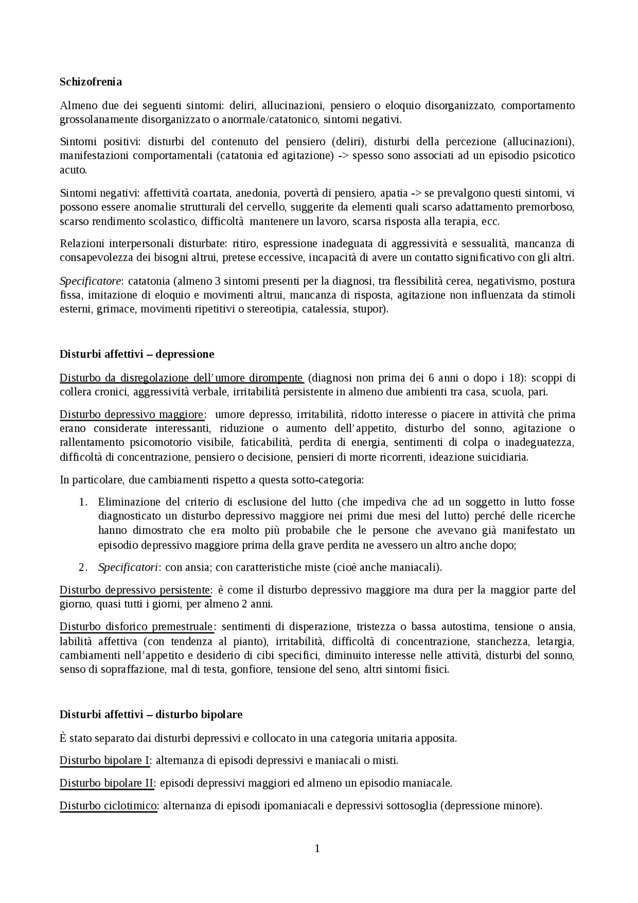 Criteri Dsm Docsity