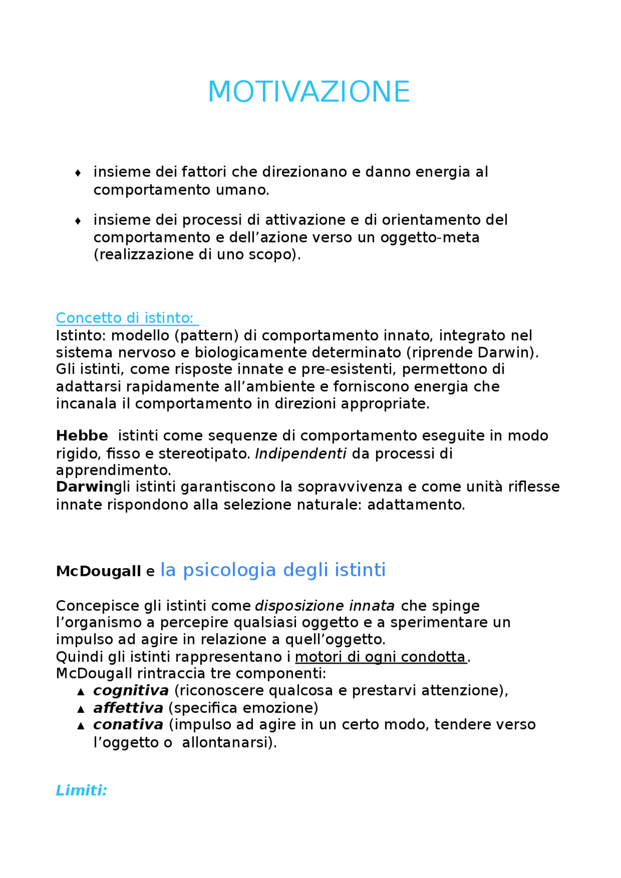 Psicologia Generale Docsity