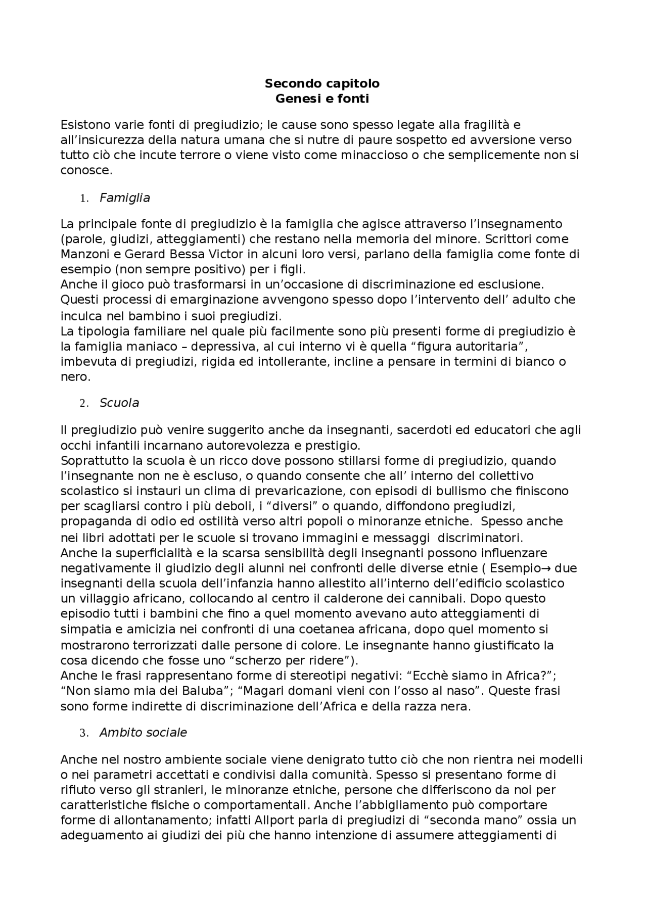 Il Pregiudizio Docsity