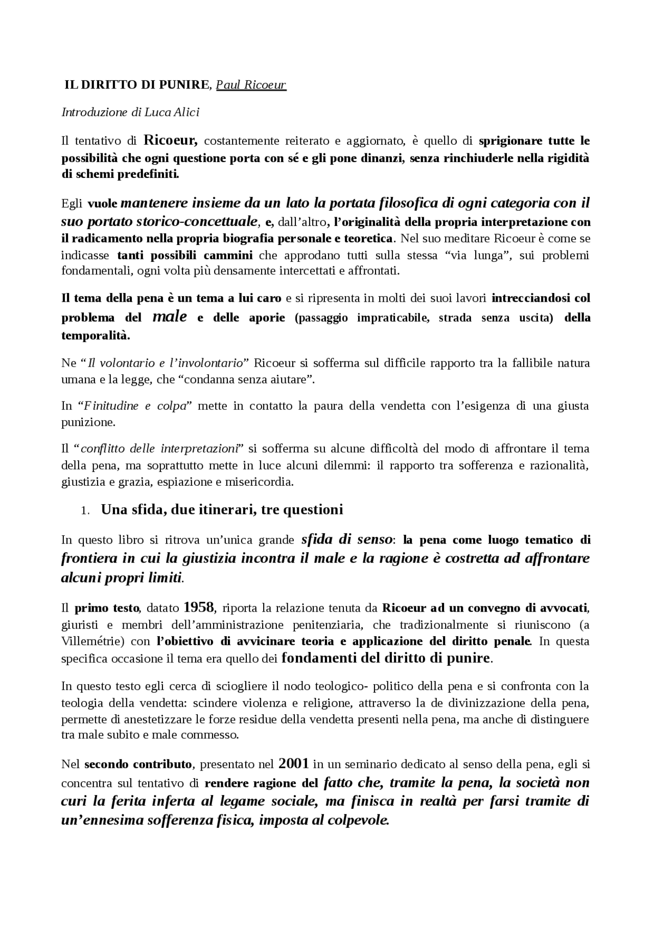 1 Il Diritto Di Punire Docsity